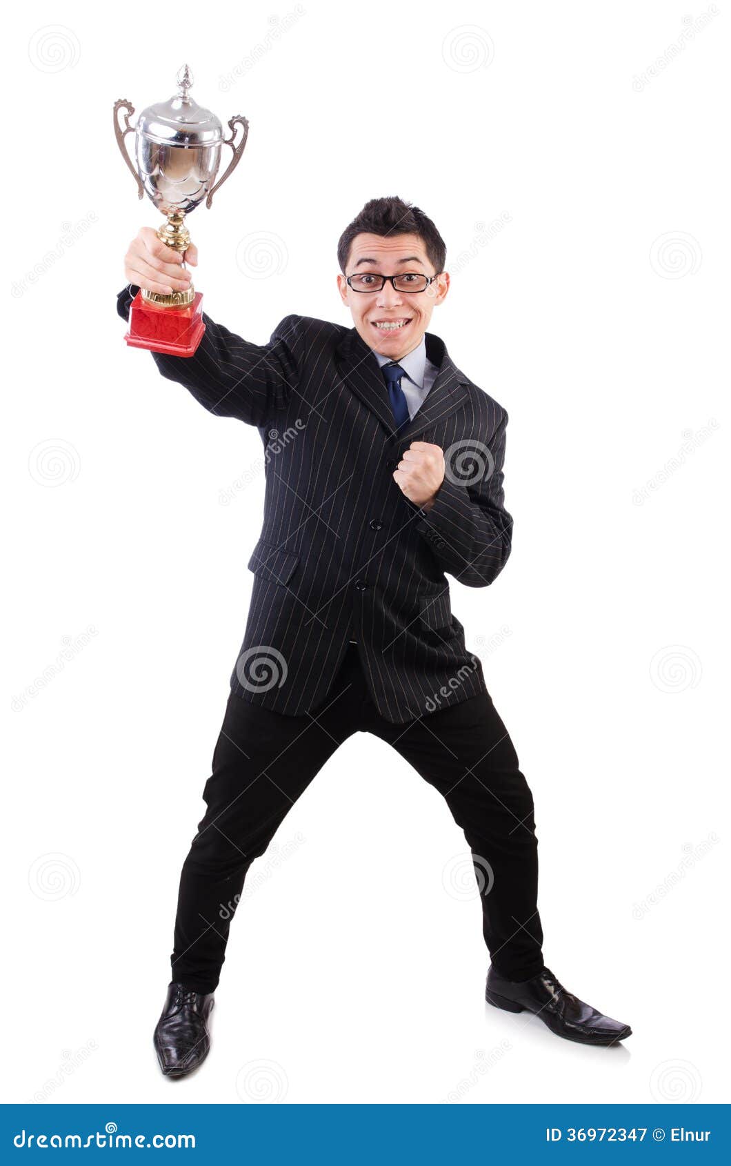 Funny guy receiving award stock image. Image of prize - 36972347