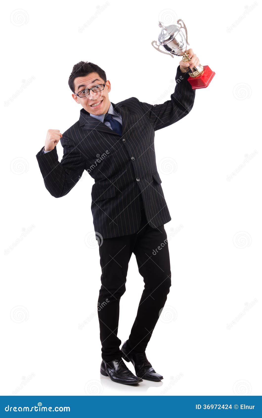 Funny guy receiving award stock photo. Image of pride - 36972424