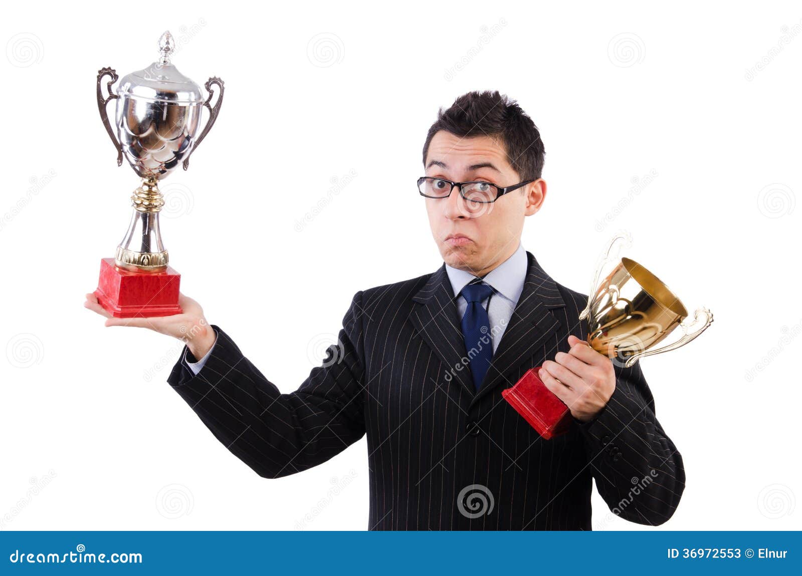 Funny guy receiving award stock image. Image of happy - 36972553