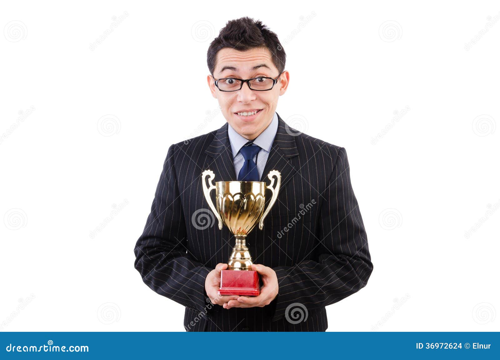 Funny guy receiving award stock photo. Image of corporate - 36972624