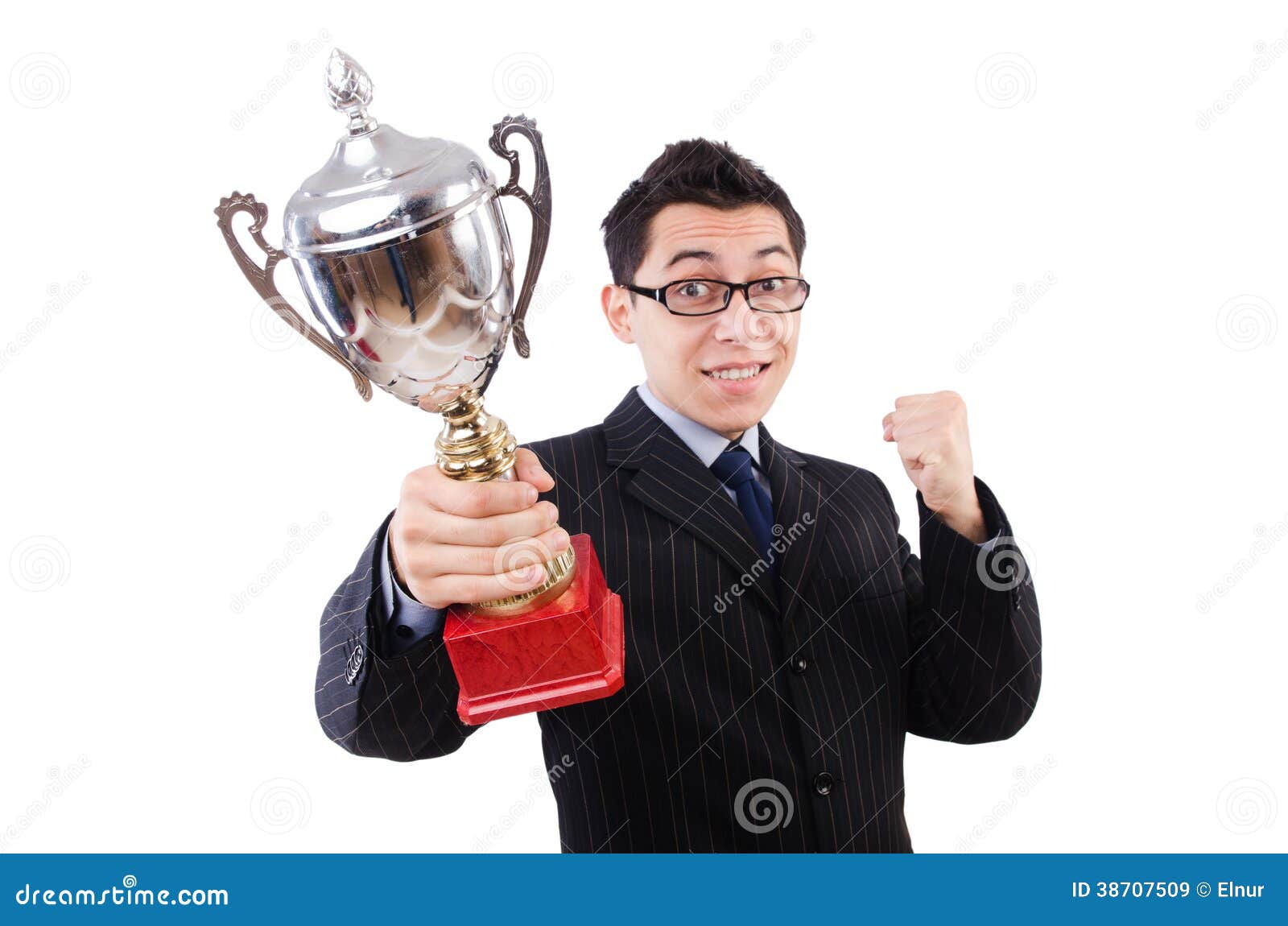 Funny guy receiving award stock image. Image of reward - 38707509
