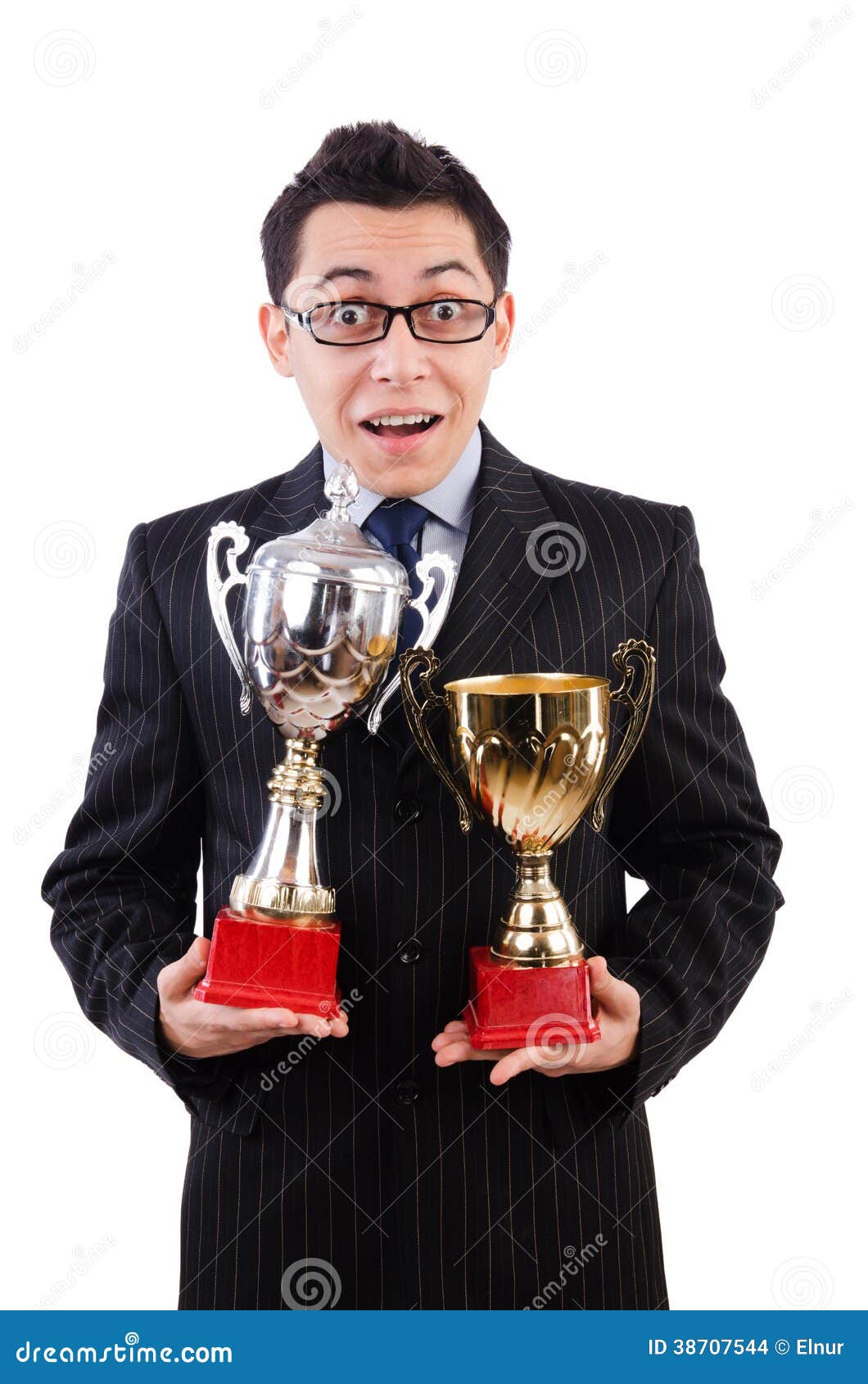 Funny guy receiving award stock photo. Image of male - 38707544