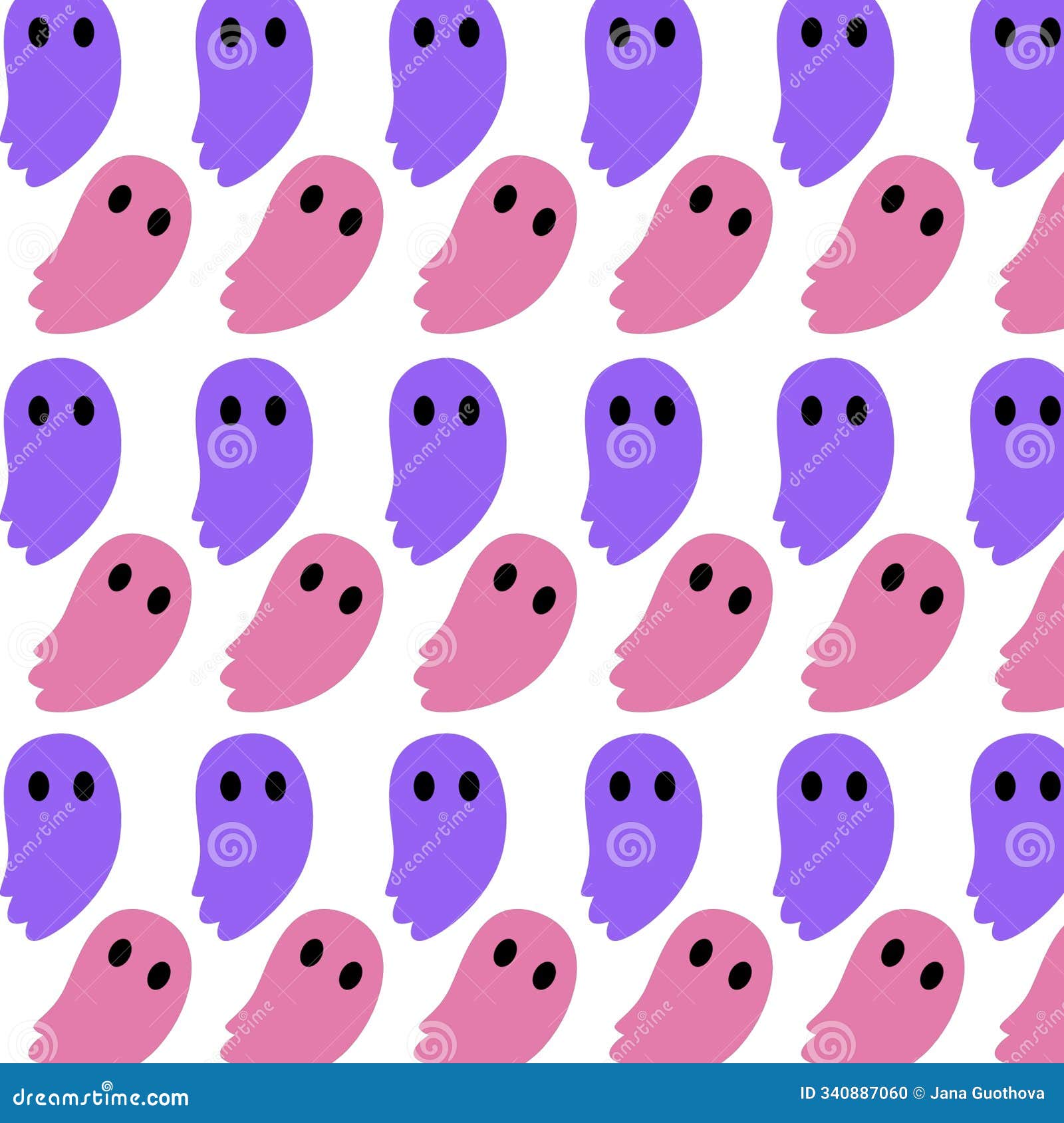 FUNNY HALLOWEEN GHOSTS DESIGN PATTERN TEXTURE Stock Illustration ...