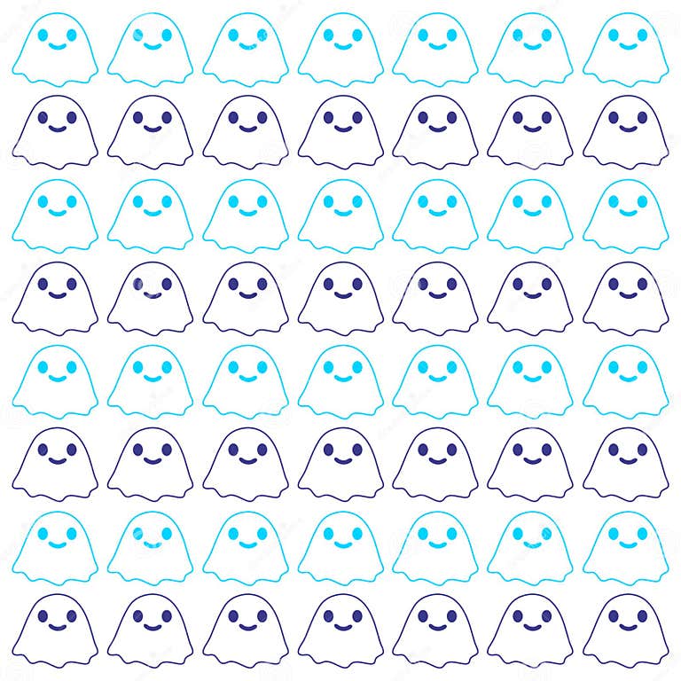 FUNNY HALLOWEEN GHOSTS DESIGN PATTERN TEXTURE Stock Illustration ...