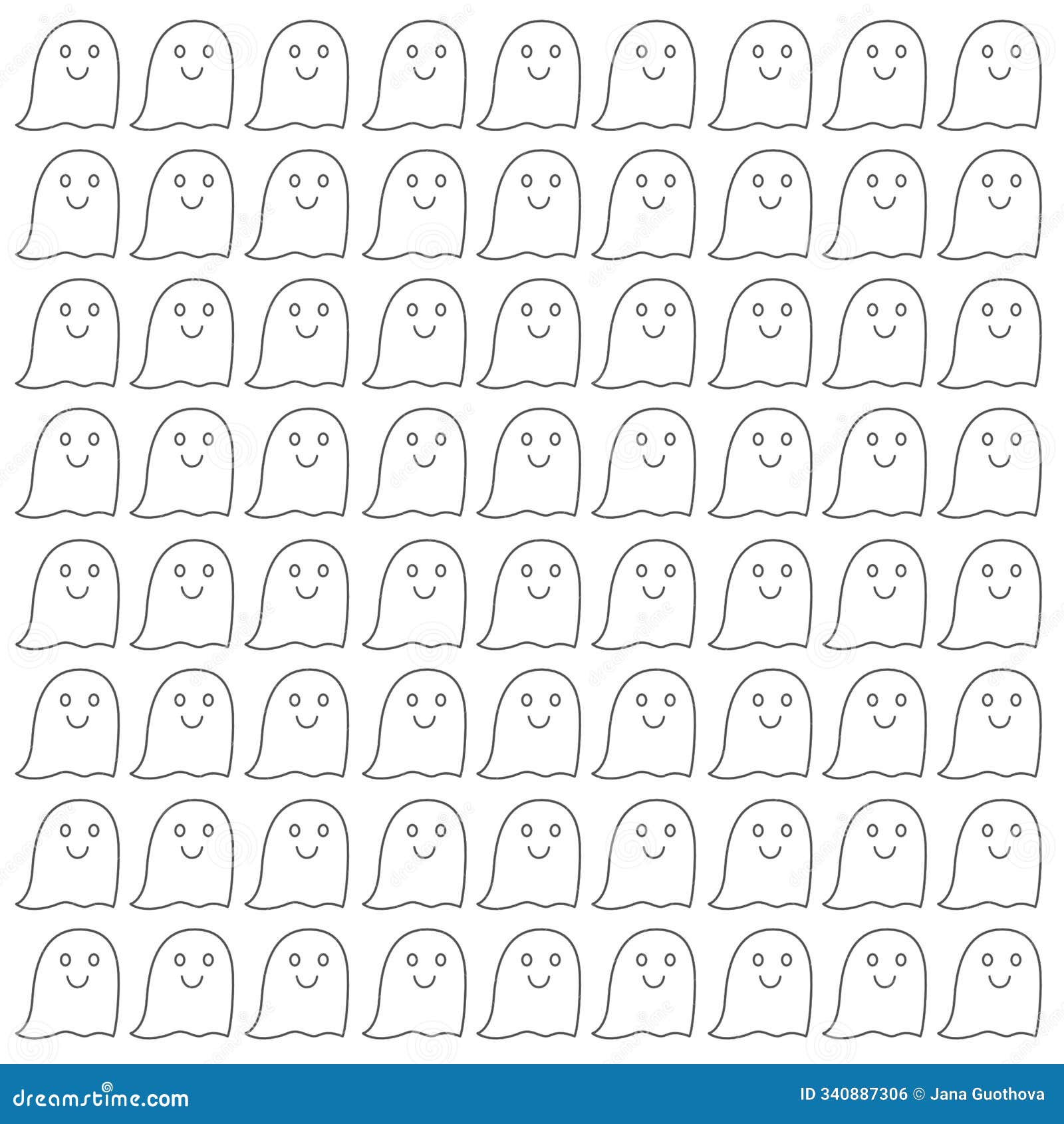 FUNNY HALLOWEEN GHOSTS PATTERN TEXTURE BACKGROUND Stock Illustration ...