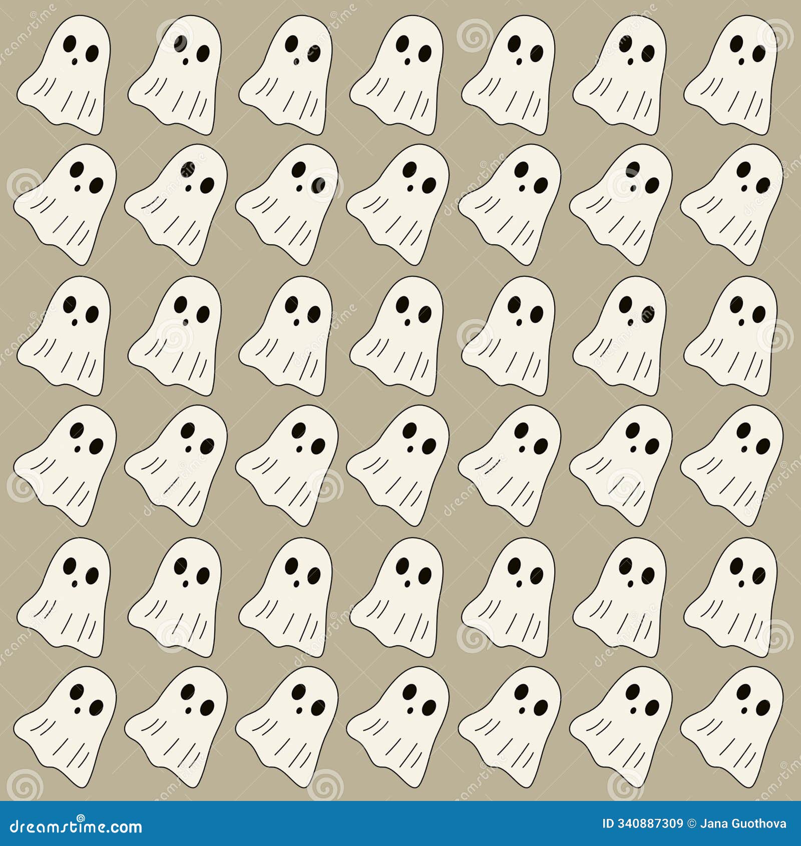 FUNNY HALLOWEEN GHOSTS PATTERN TEXTURE BACKGROUND Stock Illustration ...