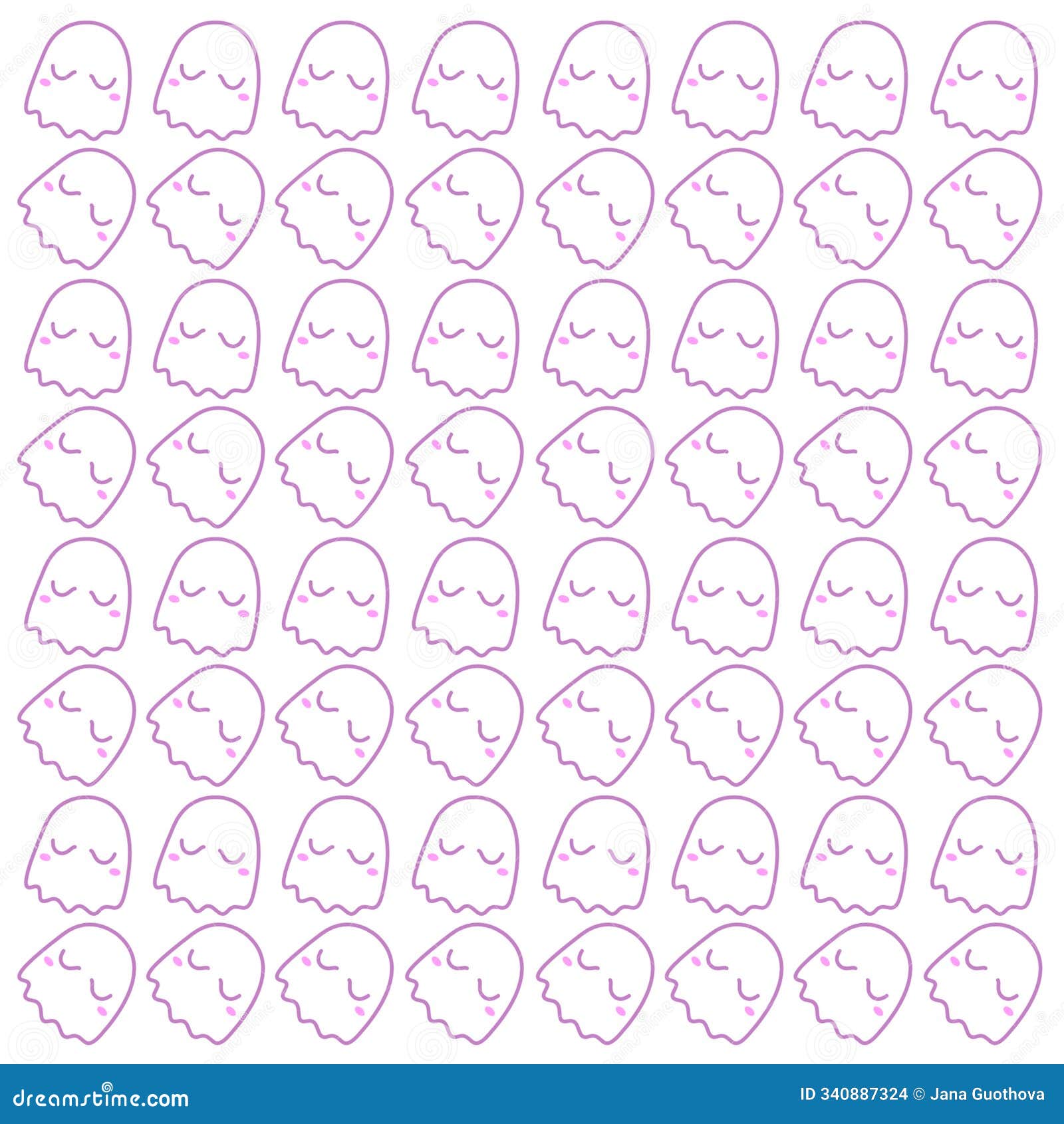 FUNNY HALLOWEEN GHOSTS PATTERN TEXTURE BACKGROUND Stock Illustration ...