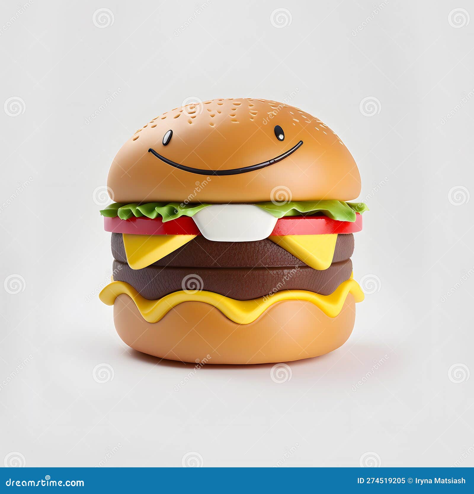 Funny hamburger character. stock illustration. Illustration of american ...