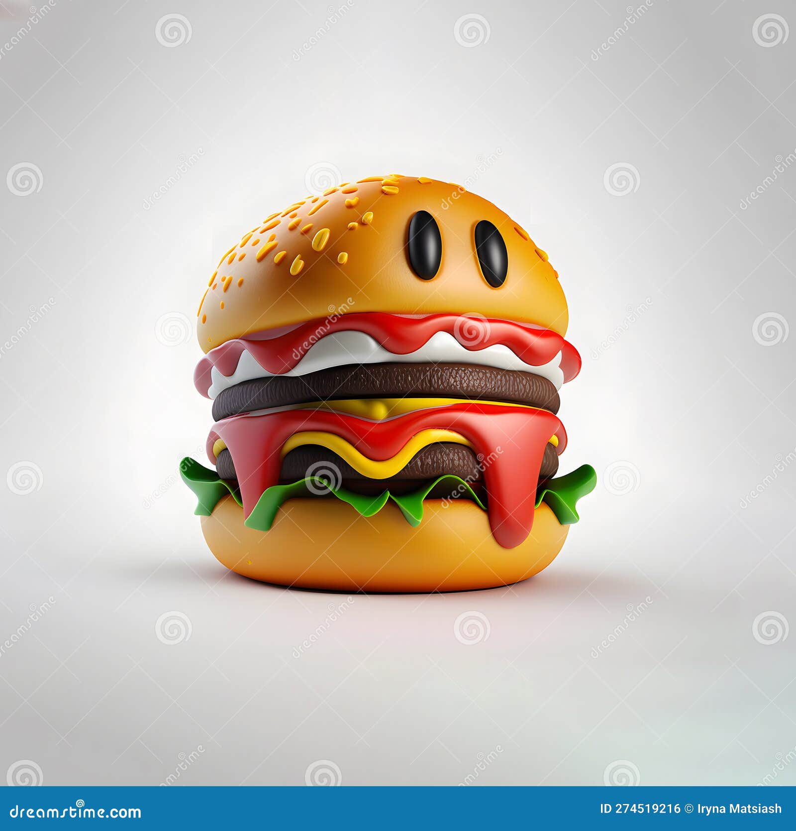 Funny hamburger character. stock illustration. Illustration of design ...