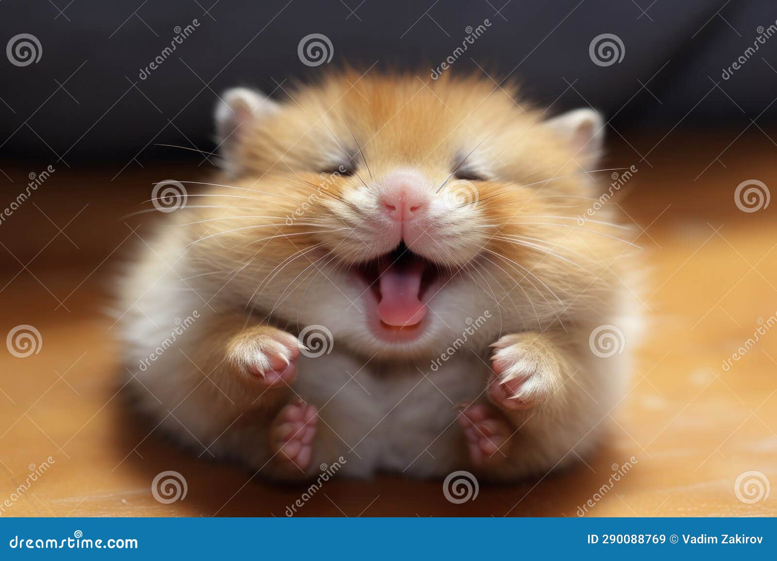 Funny Hamster with Stuffed Cheeks Smiling Looking at the Camera Stock ...