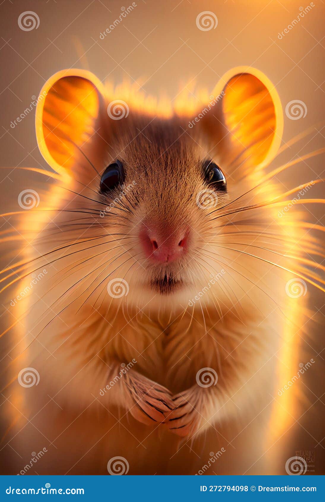 Funny Hamster is Taking Pictures on the Phone. AI Generated Stock Photo ...