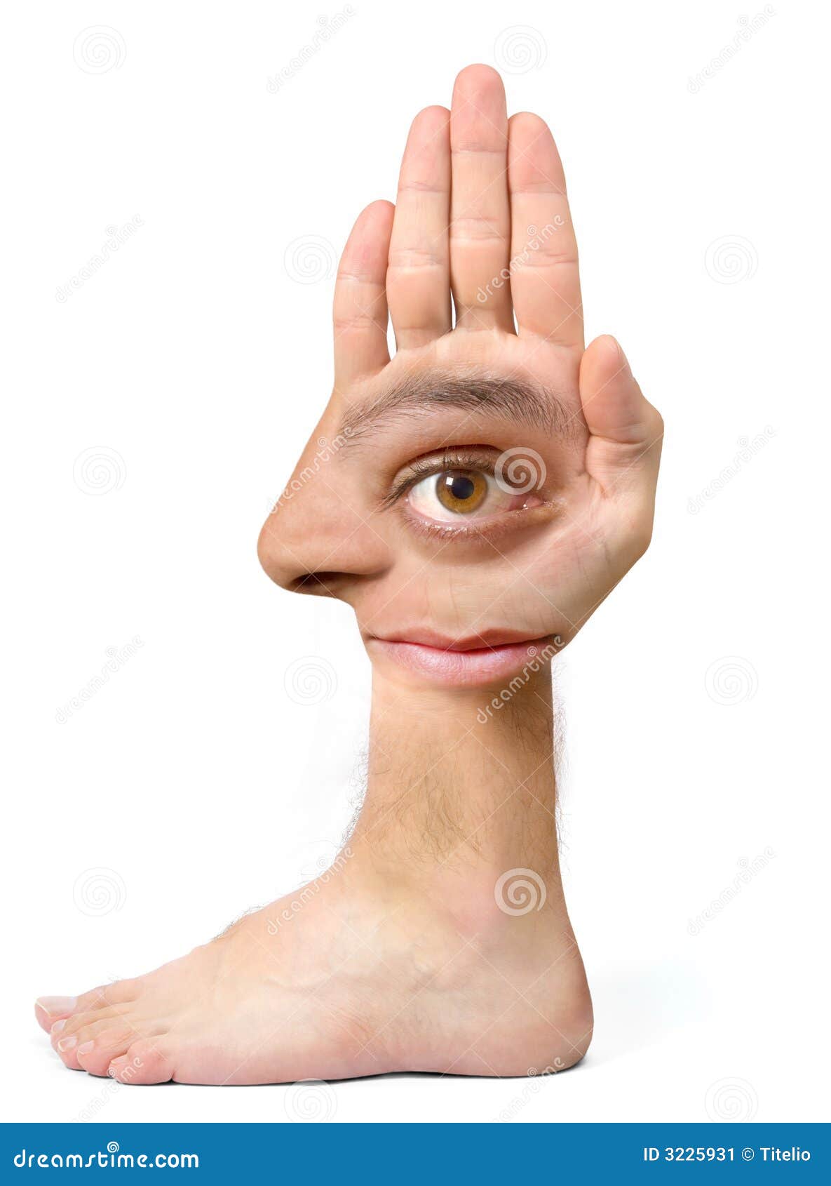 Funny hand stock image. Image of monster, freak, face - 3225931