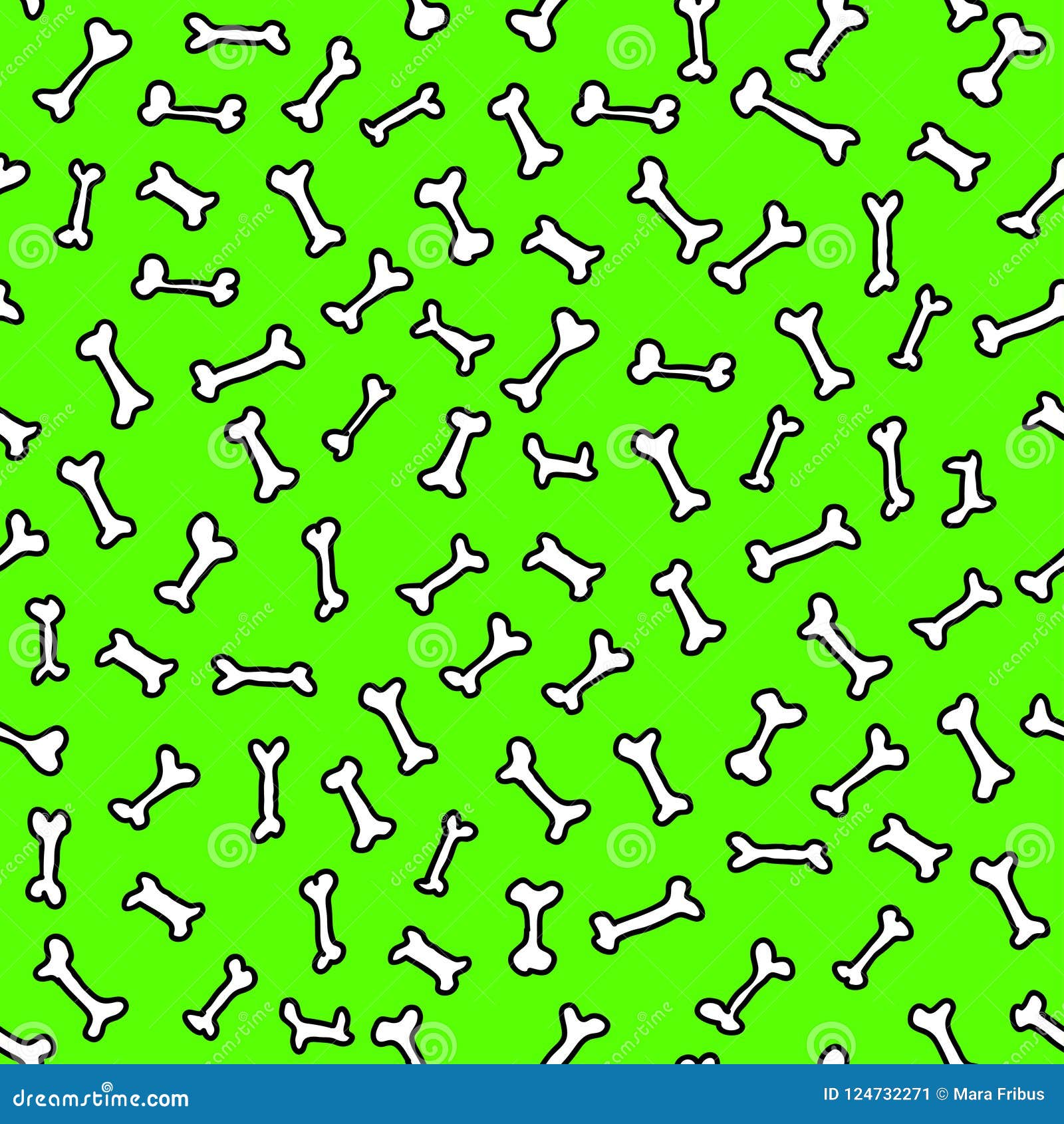 Bones seamless pattern stock vector. Illustration of death - 124732271