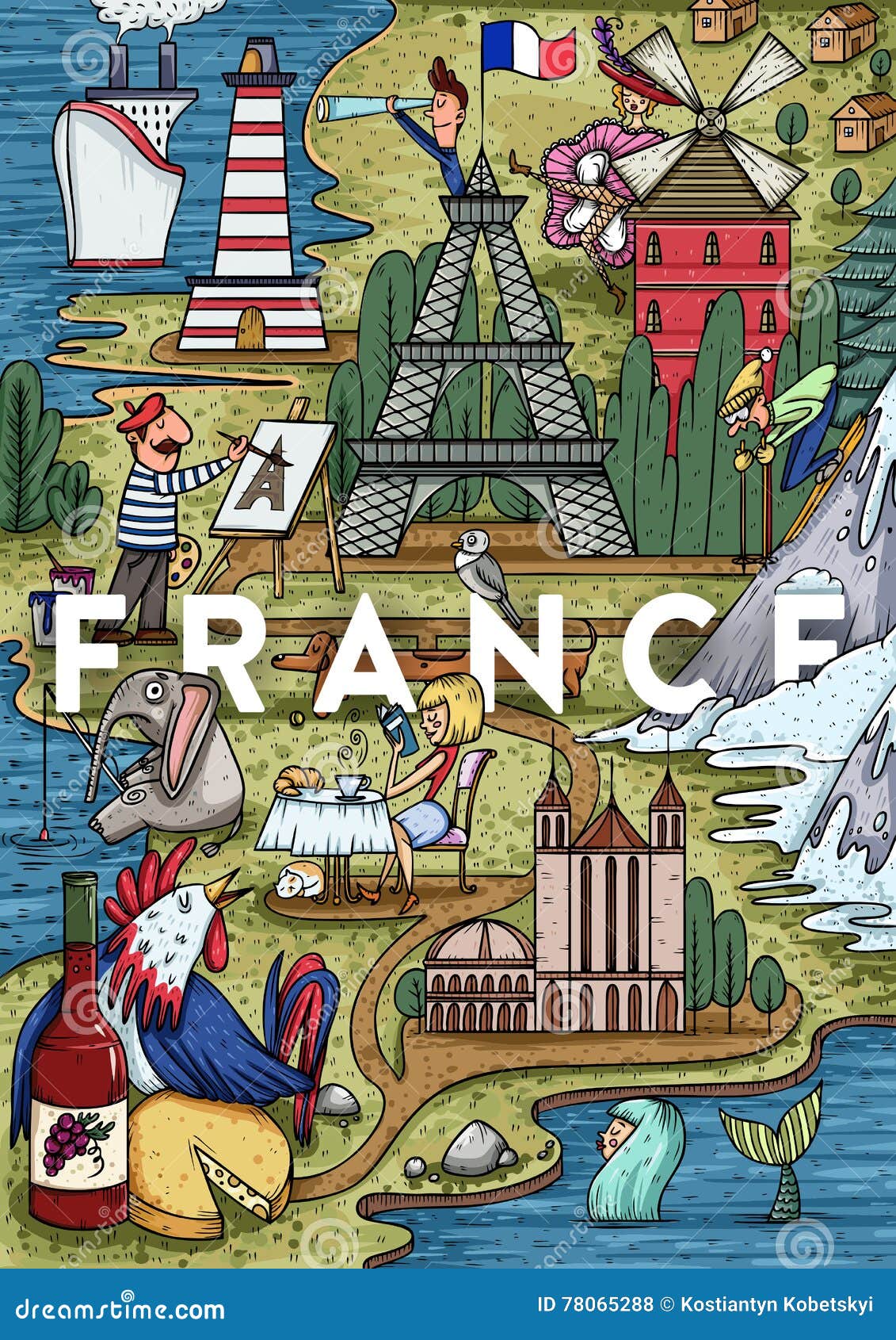 France. Cartoon Vector | CartoonDealer.com #42956763 France. Cartoon Vector | CartoonDealer.com #42956763