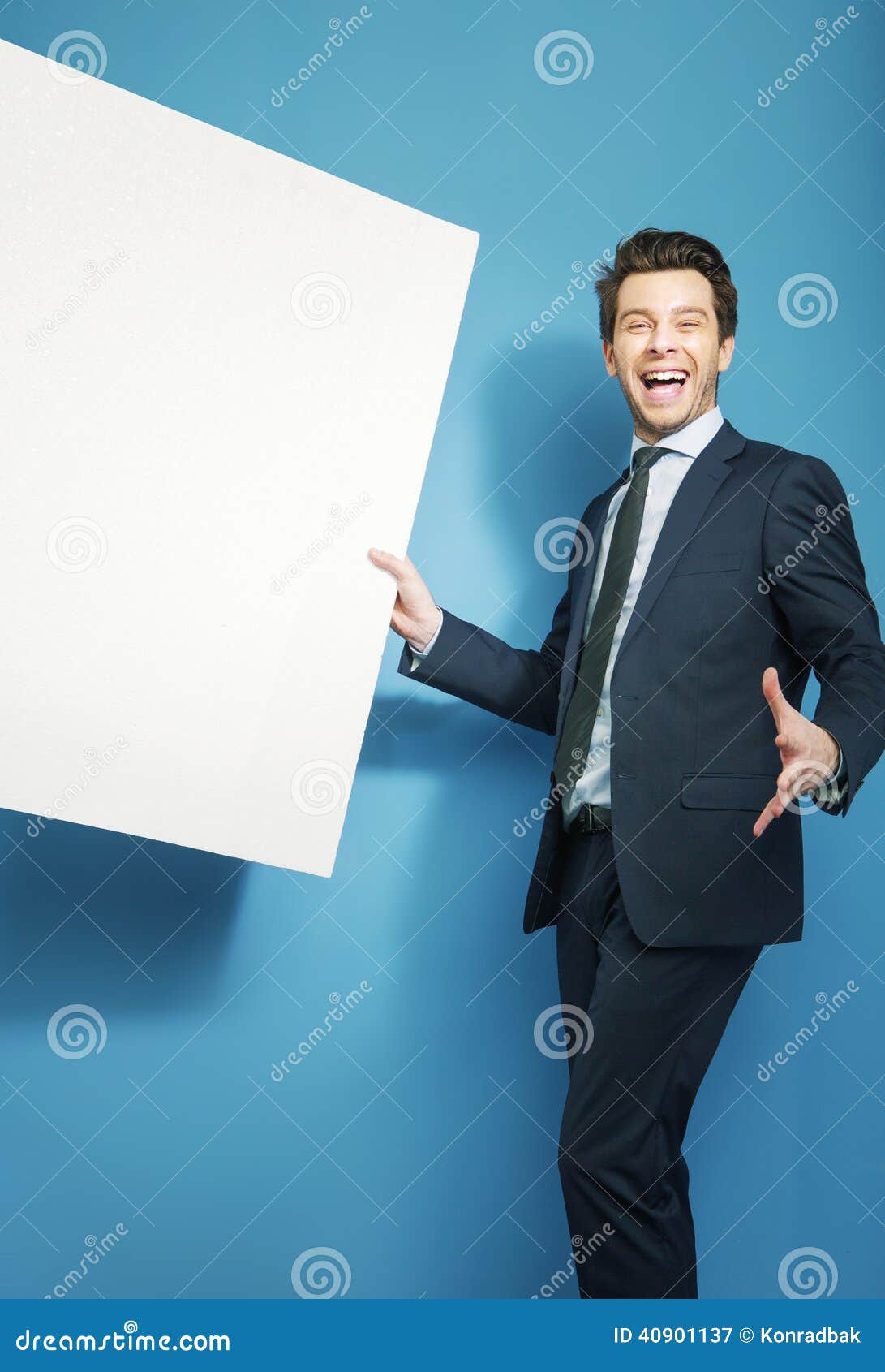 Funny Handsome Guy Holding the Board Stock Image - Image of confident ...