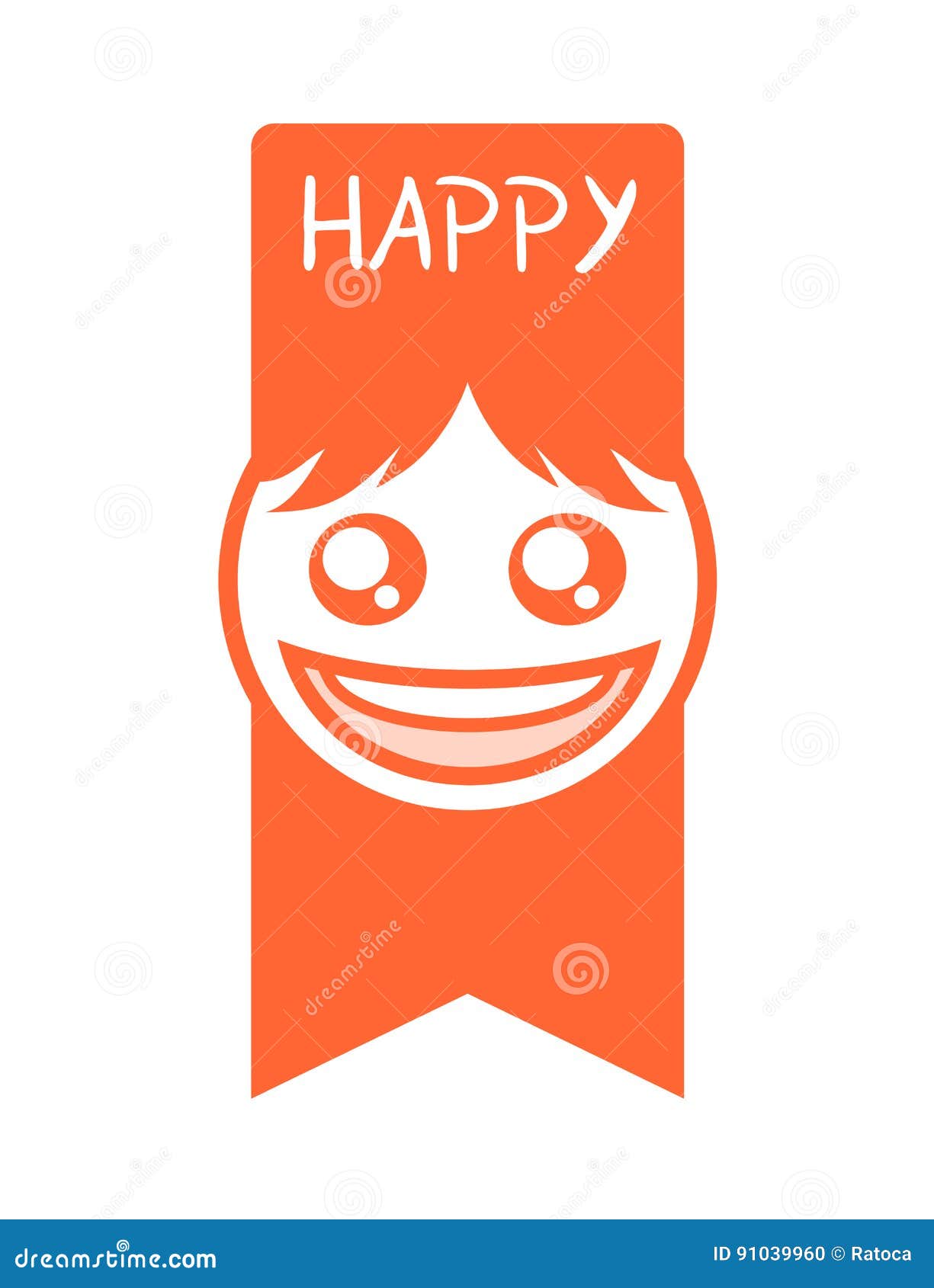 Funny happy face draw stock vector. Illustration of draw - 91039960