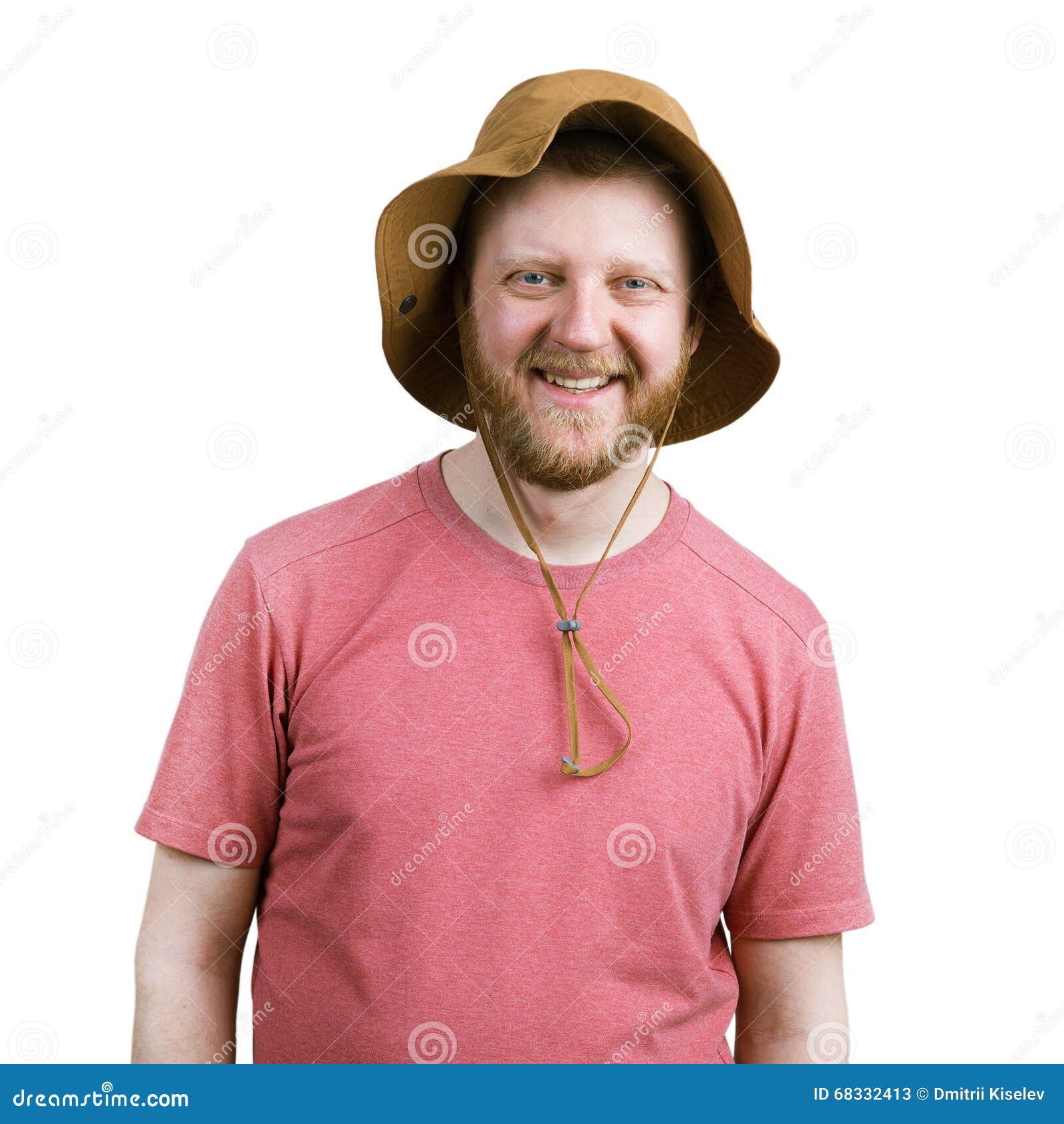 Funny Happy Man in a Panama Hat Stock Image - Image of male, positive ...