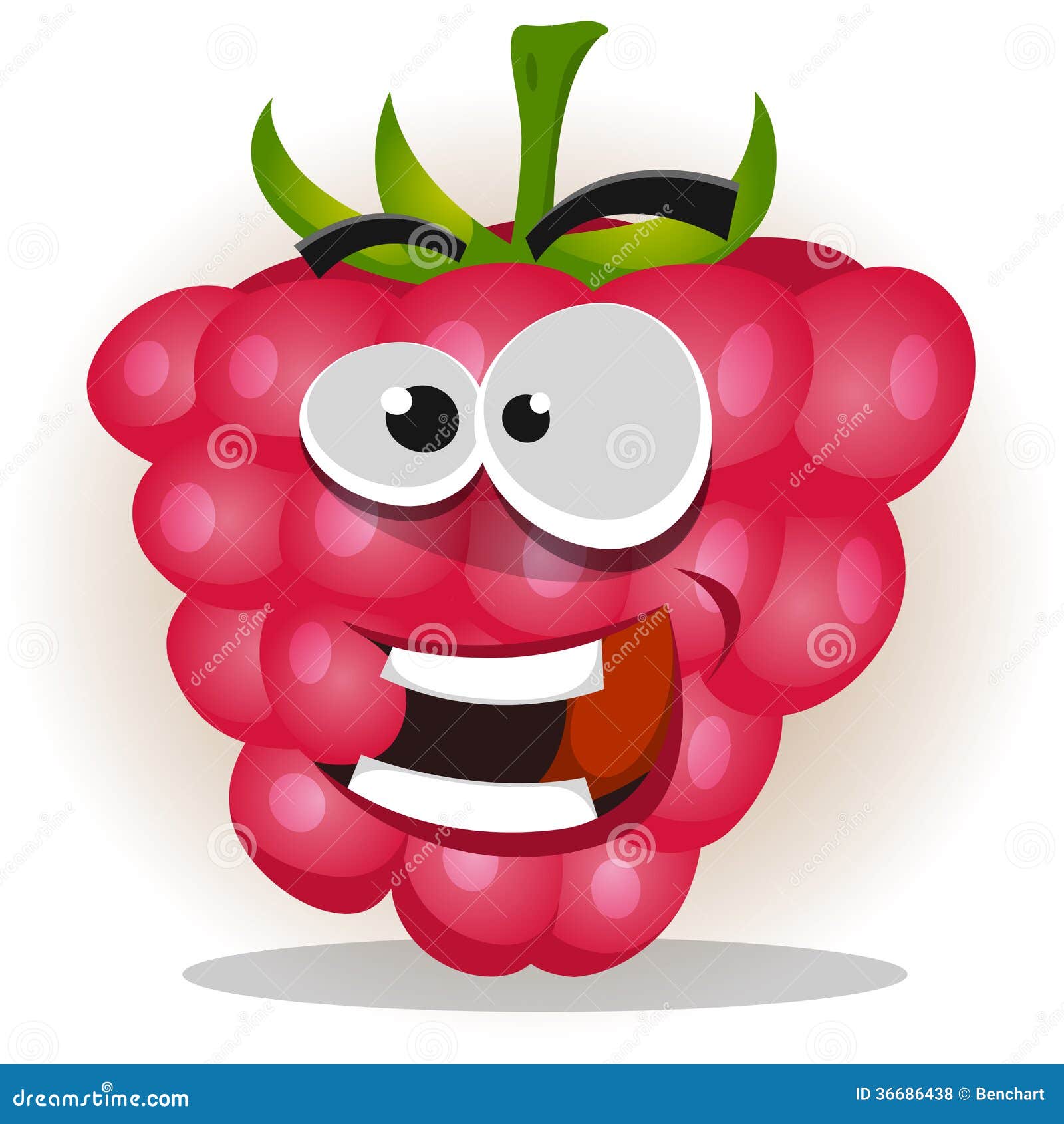 Funny Happy Raspberry Character Royalty Free Stock Photos - Image: 36686438