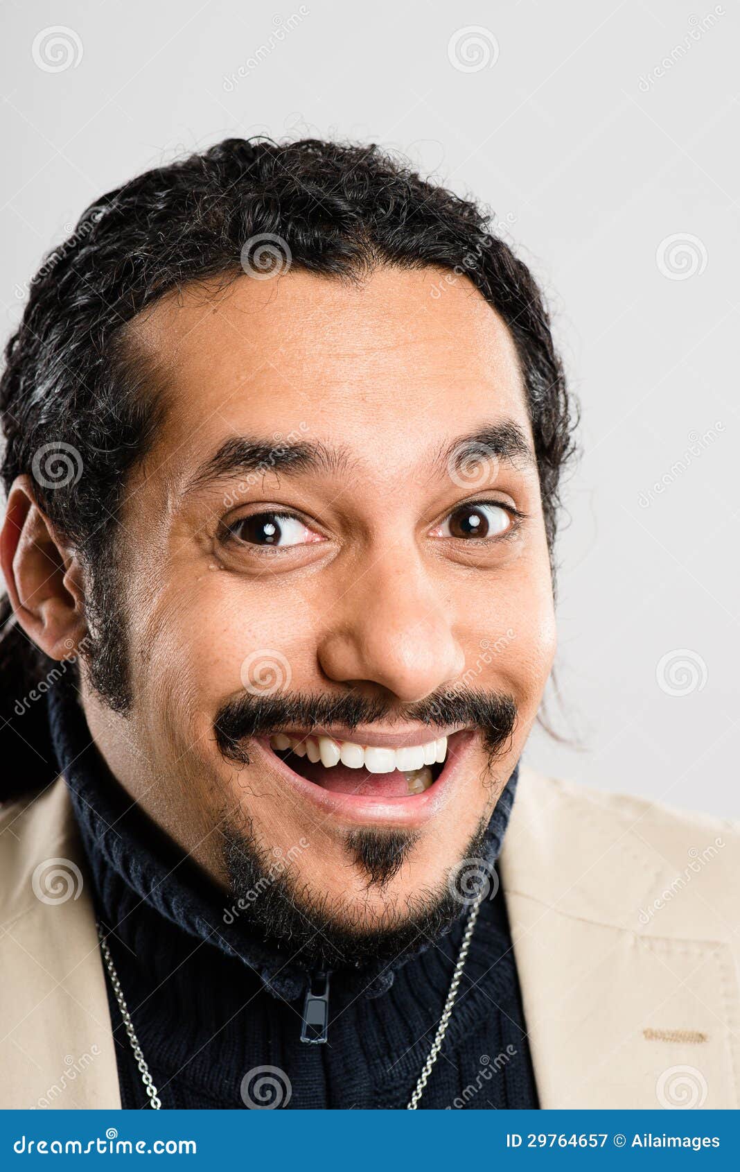 Happy Man Portrait Real People High Definition Grey Background Stock ...