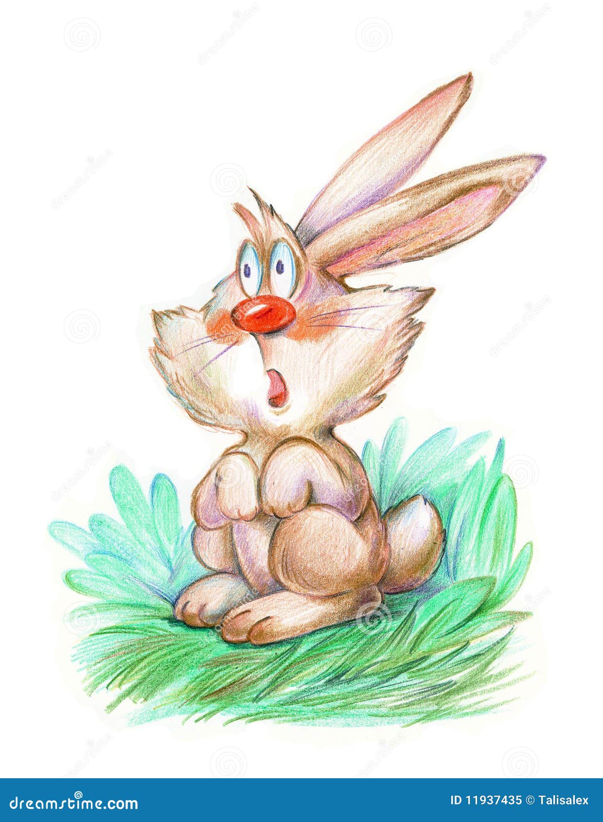 Funny hare stock illustration. Illustration of cowardly - 11937435