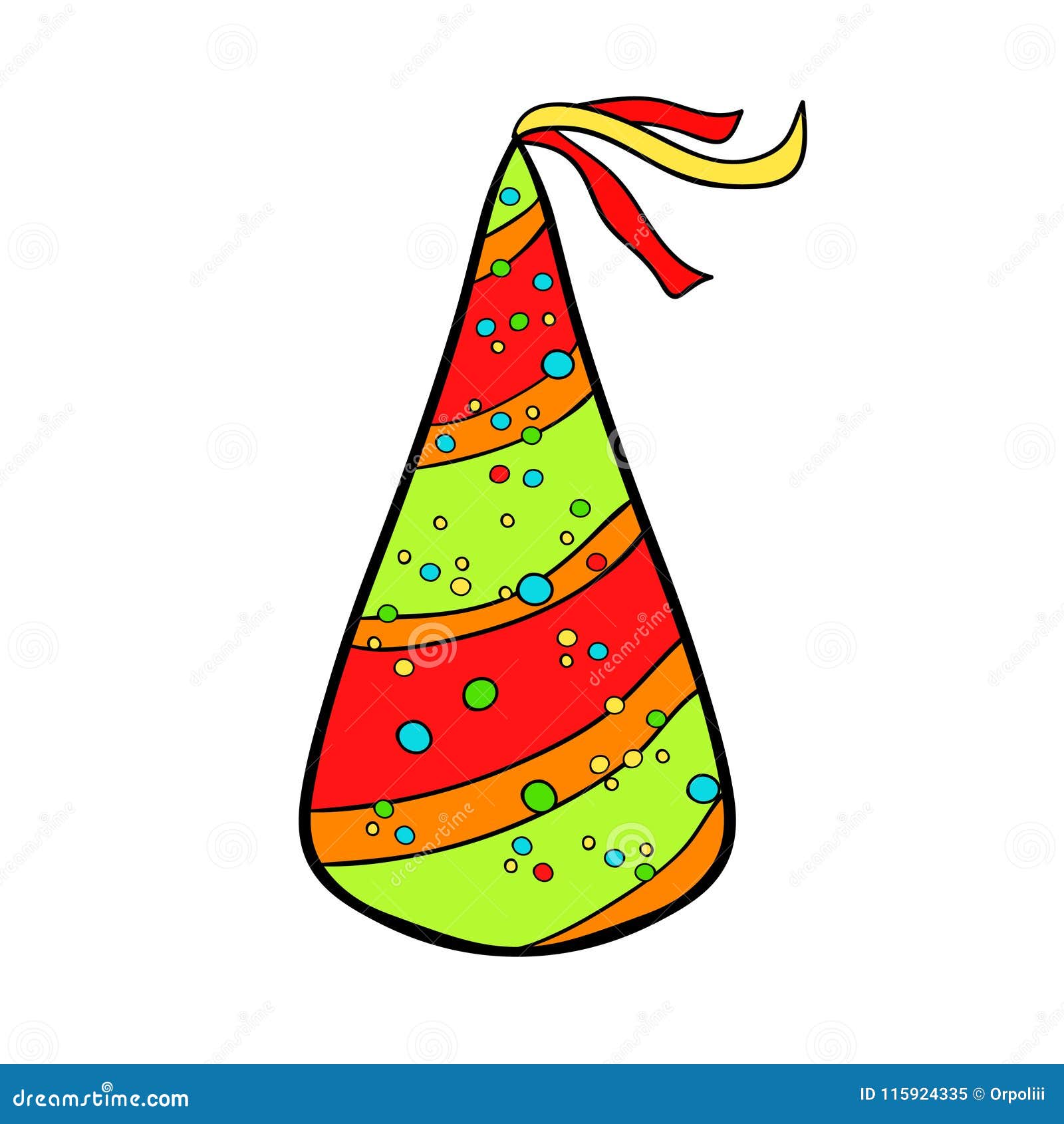 Funny Hat for the Holiday. Vector Illustration Stock Vector ...