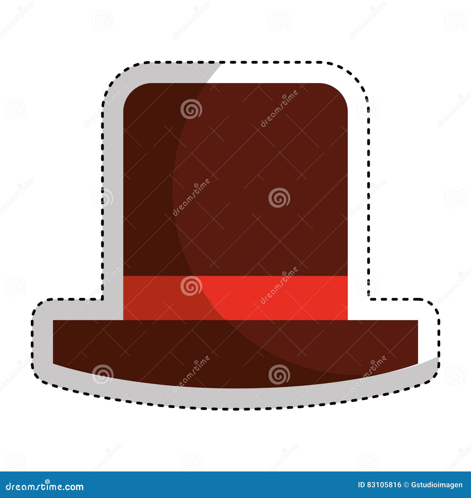 Funny Hat Party Isolated Icon Stock Illustration - Illustration of ...