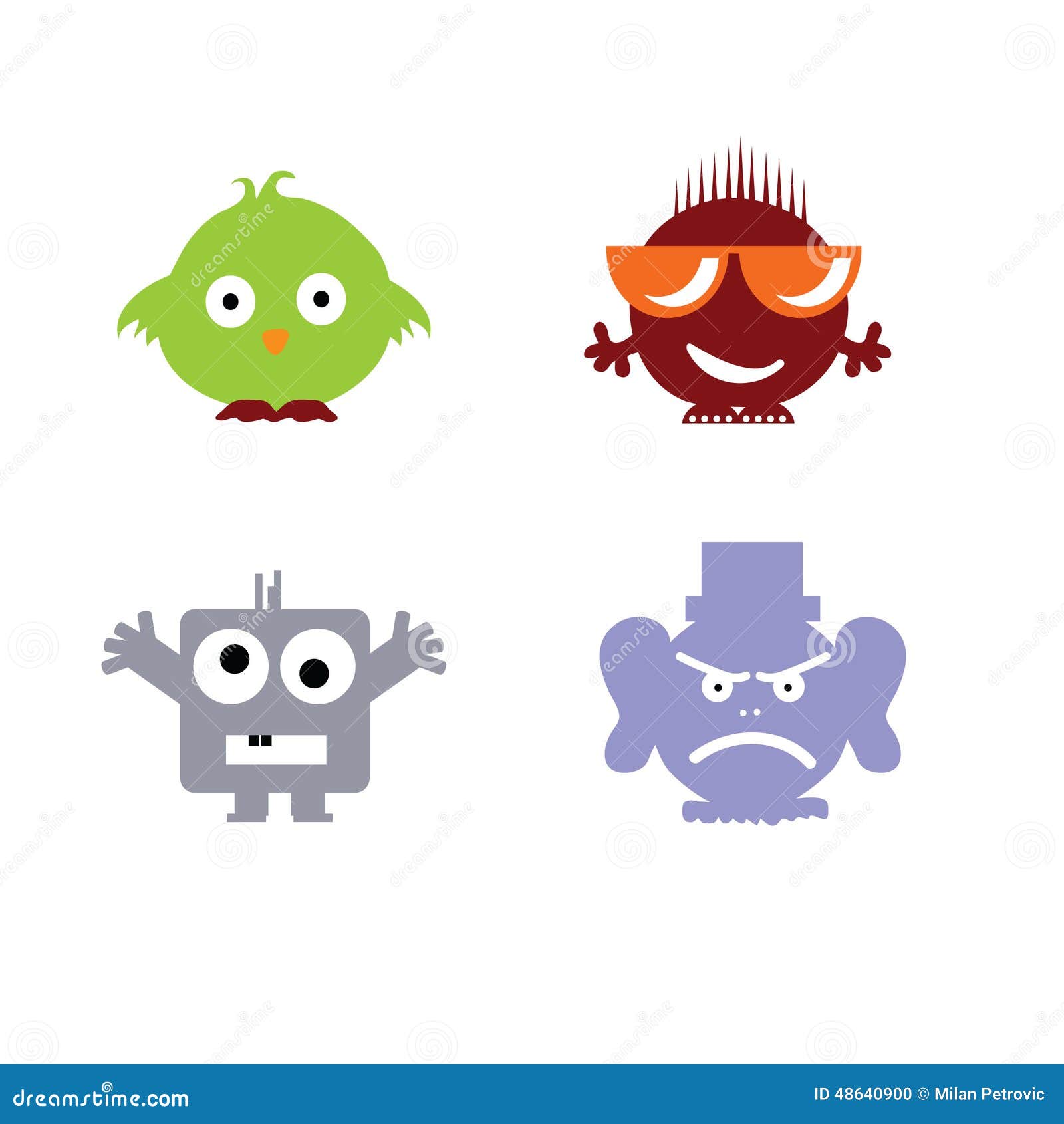 Funny head color vector stock vector. Illustration of paint - 48640900