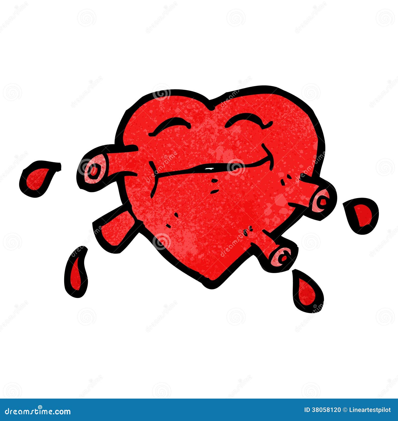Funny Heart Cartoon Character Stock Vector - Illustration of character ...