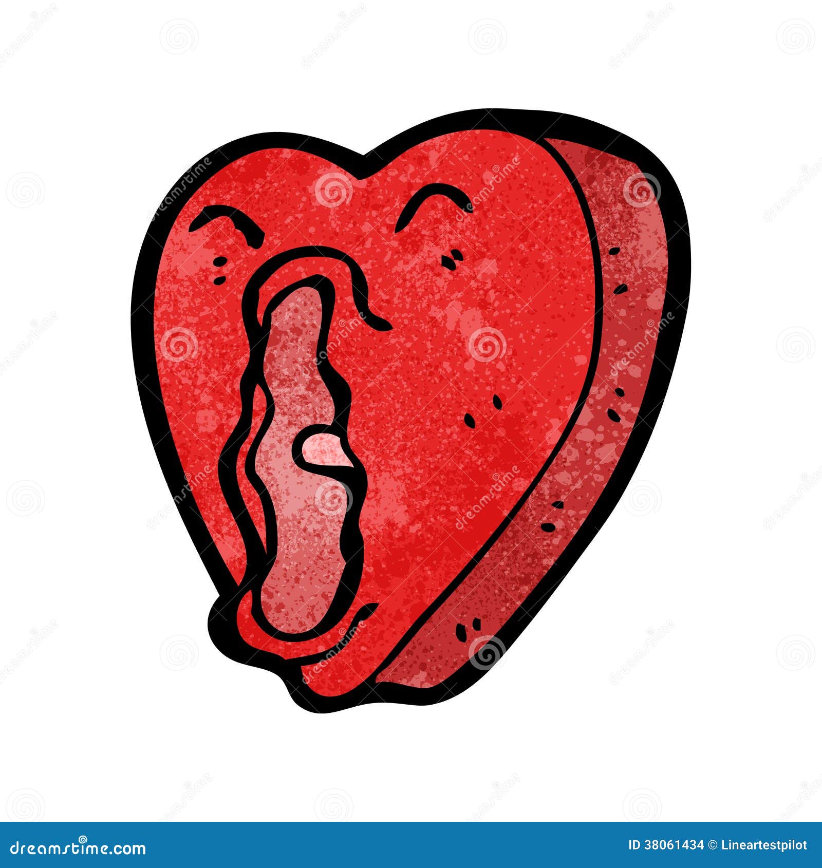Funny Heart Cartoon Character Stock Vector - Illustration of texture ...