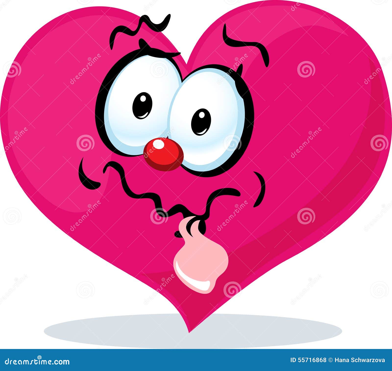 Funny Heart Grinning - Vector Stock Vector - Illustration of cool ...