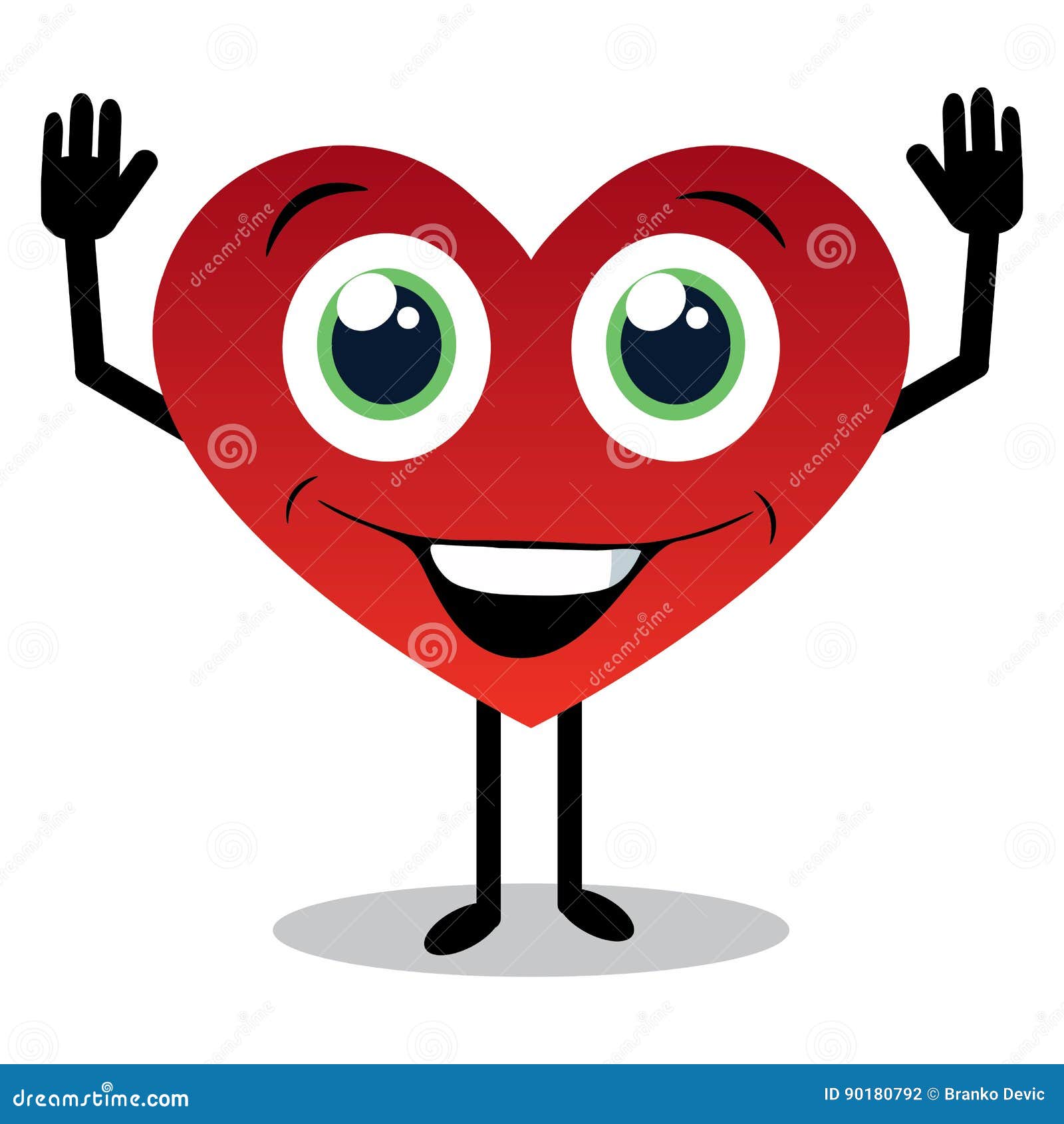 Funny heart stock vector. Illustration of unique, greeting - 90180792