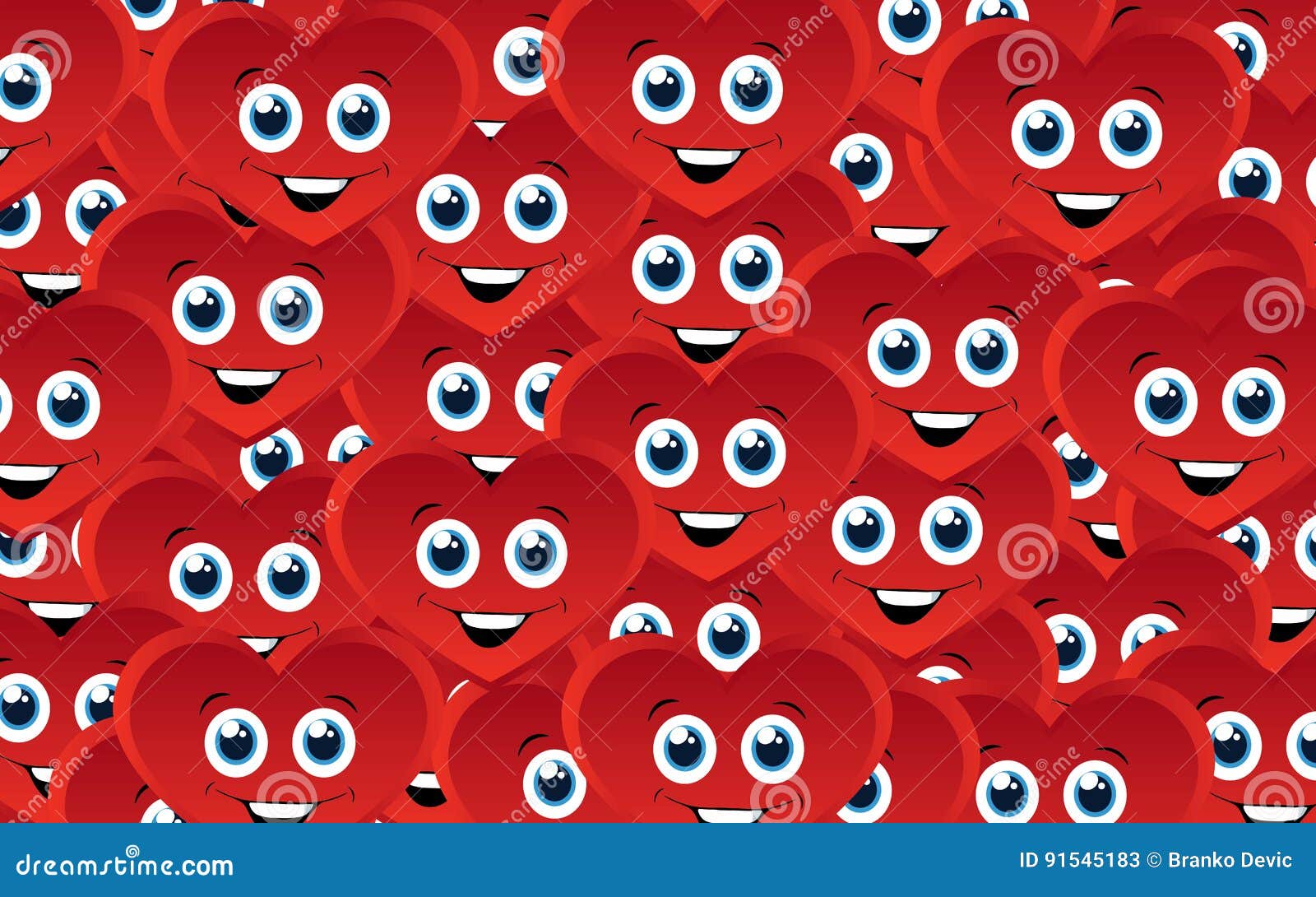 Funny heart vector stock vector. Illustration of face - 91545183