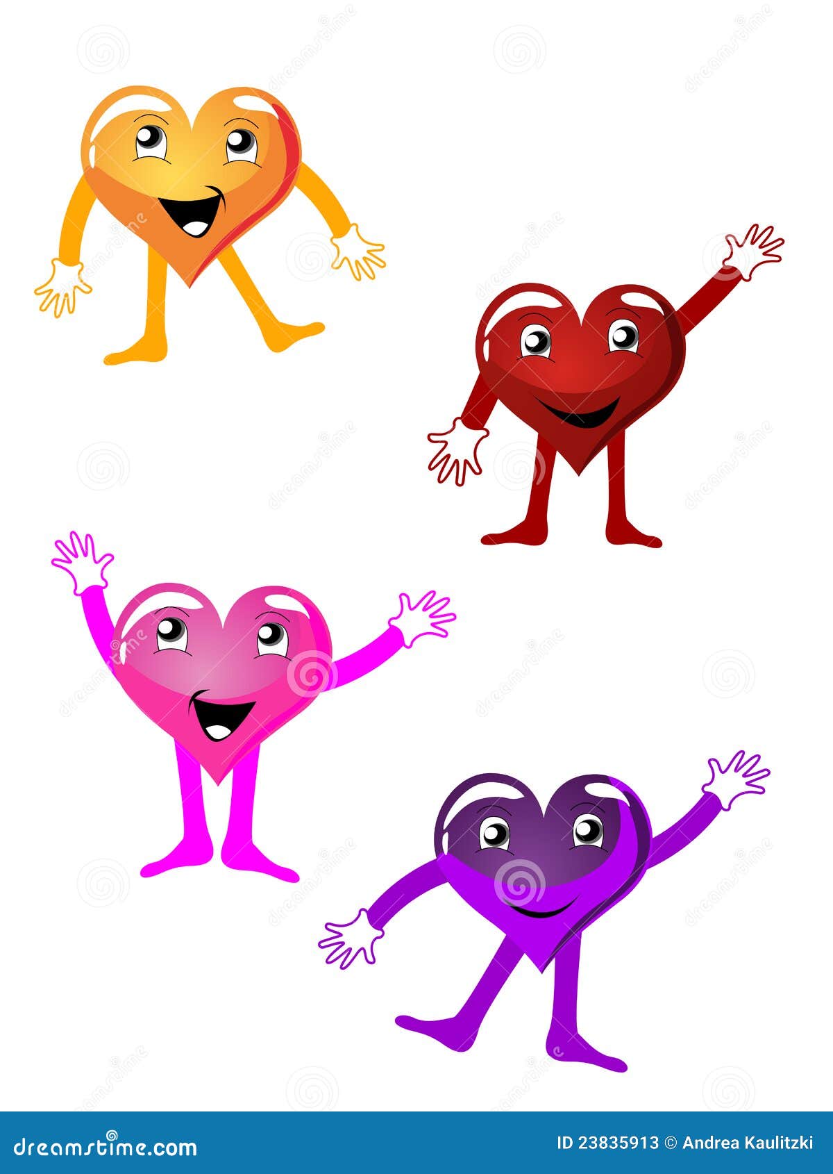 Funny hearts stock illustration. Illustration of deco - 23835913