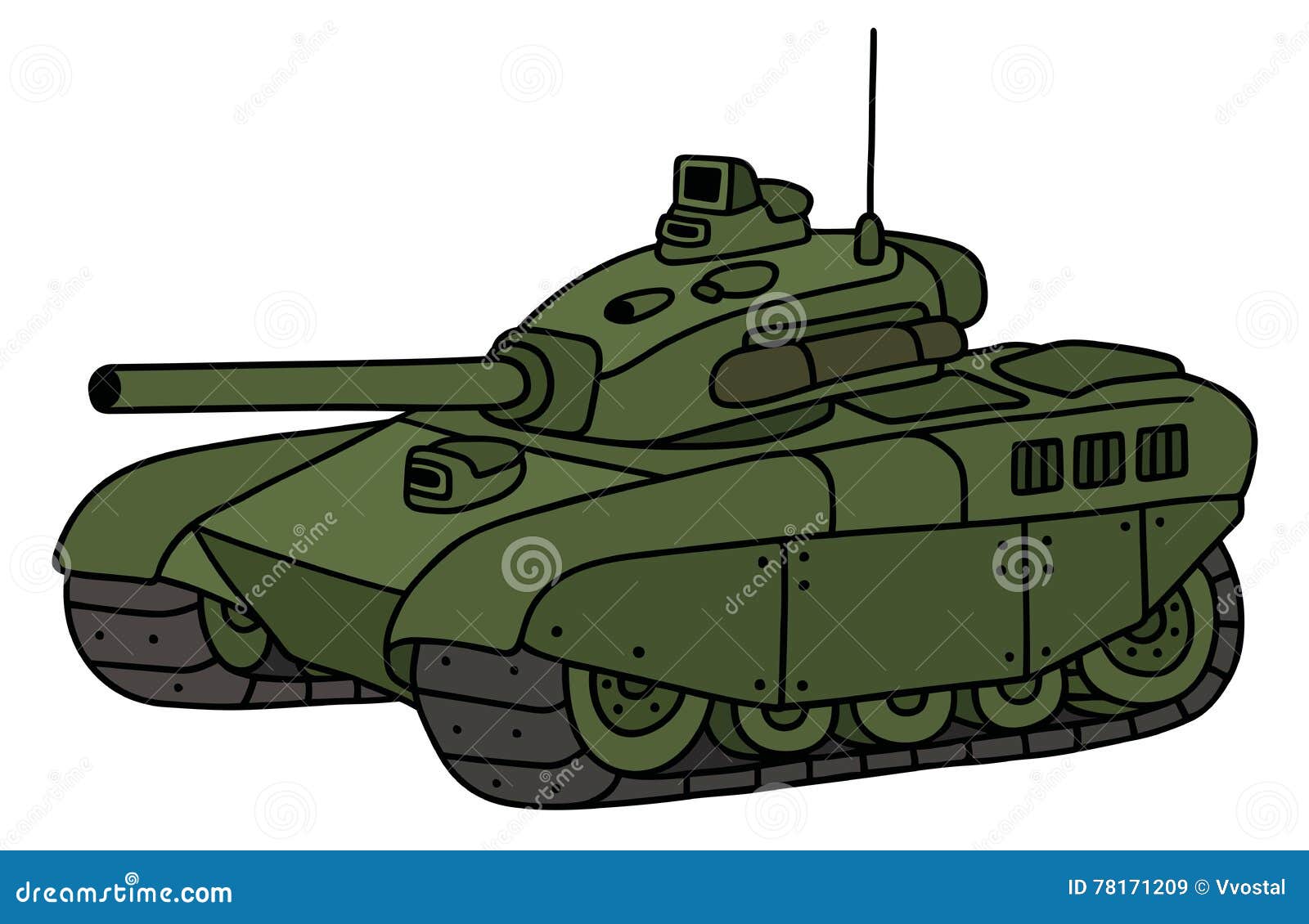 Heavy Tank With Fictional Design On El Salvador Flag Background ...