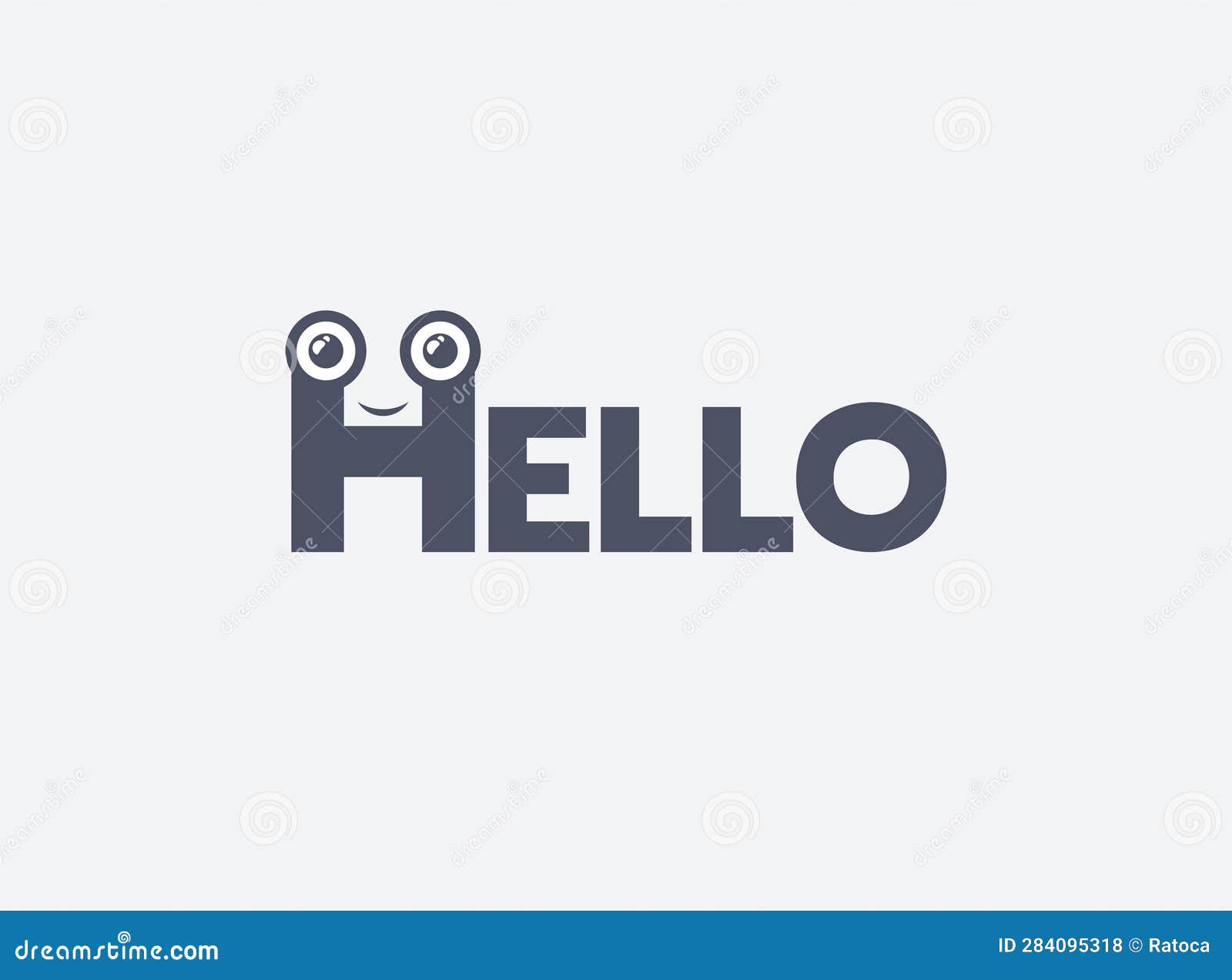 Funny hello message stock vector. Illustration of draw - 284095318