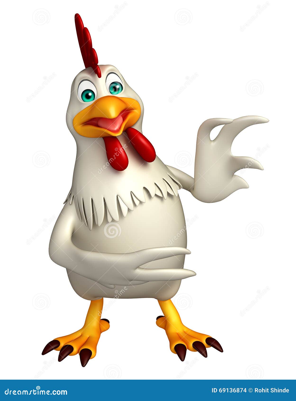 Funny Hen Cartoon Character Stock Illustration - Illustration of farm ...