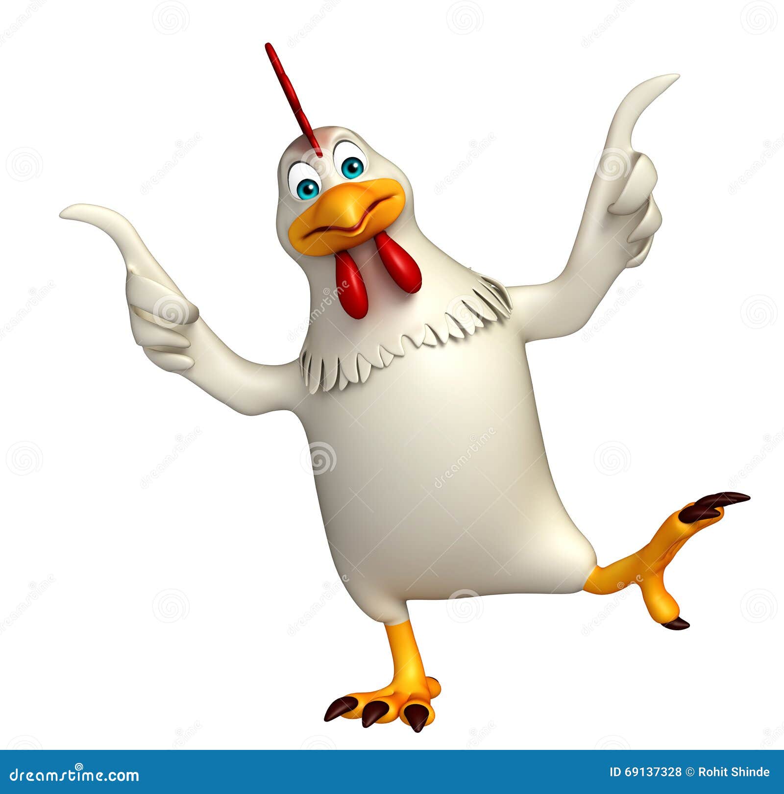 Funny Hen Cartoon Character Stock Illustration - Illustration of meat ...