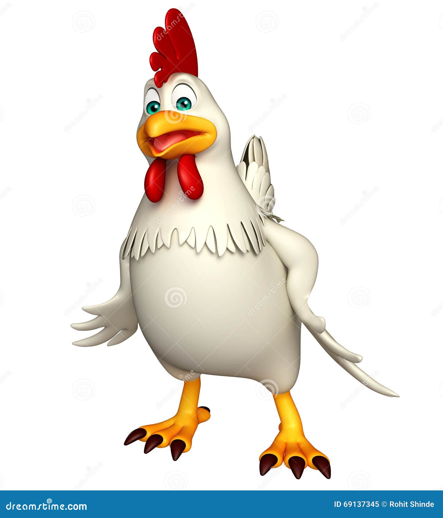 Funny Hen Cartoon Character Stock Illustration - Illustration of ...