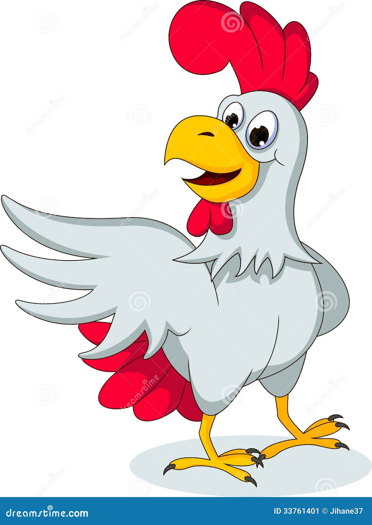 Funny hen cartoon posing stock illustration. Illustration of pointing ...