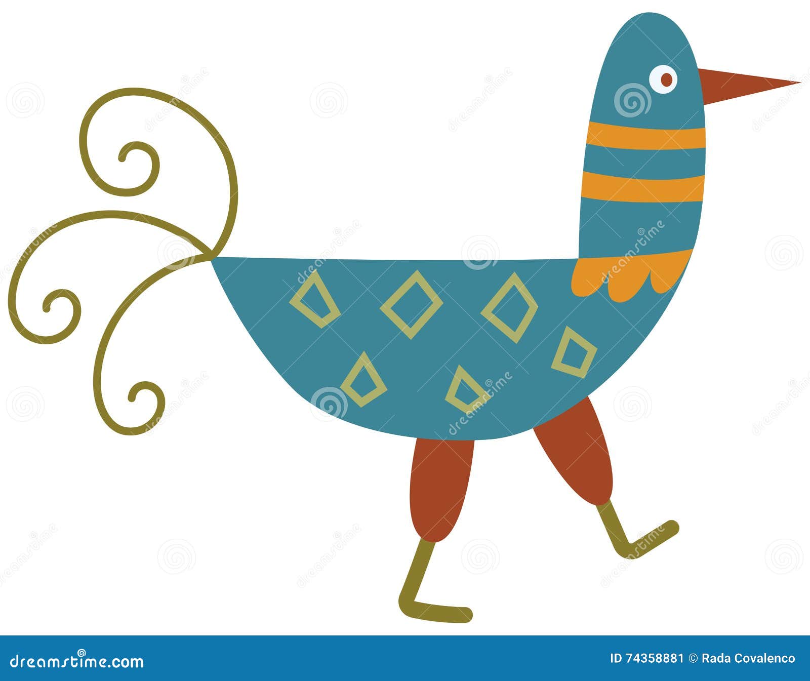 Funny hen stock vector. Illustration of humor, color - 74358881