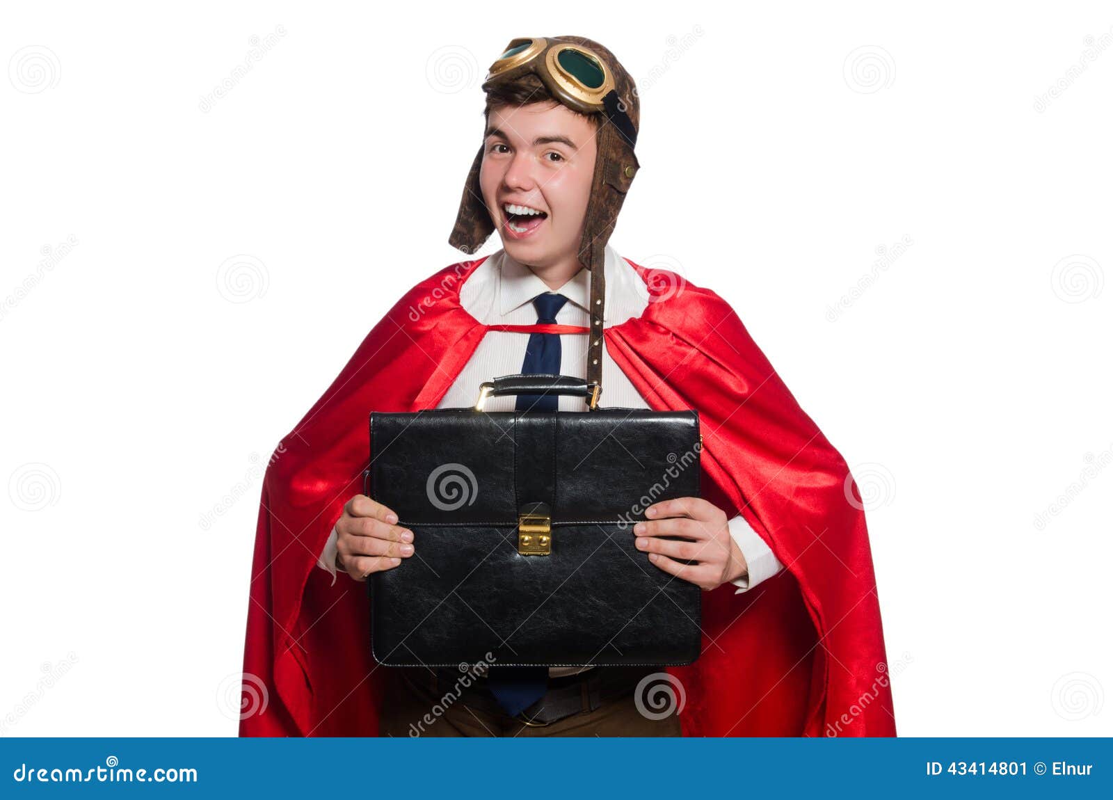 Funny here with briefcase stock image. Image of funny - 43414801