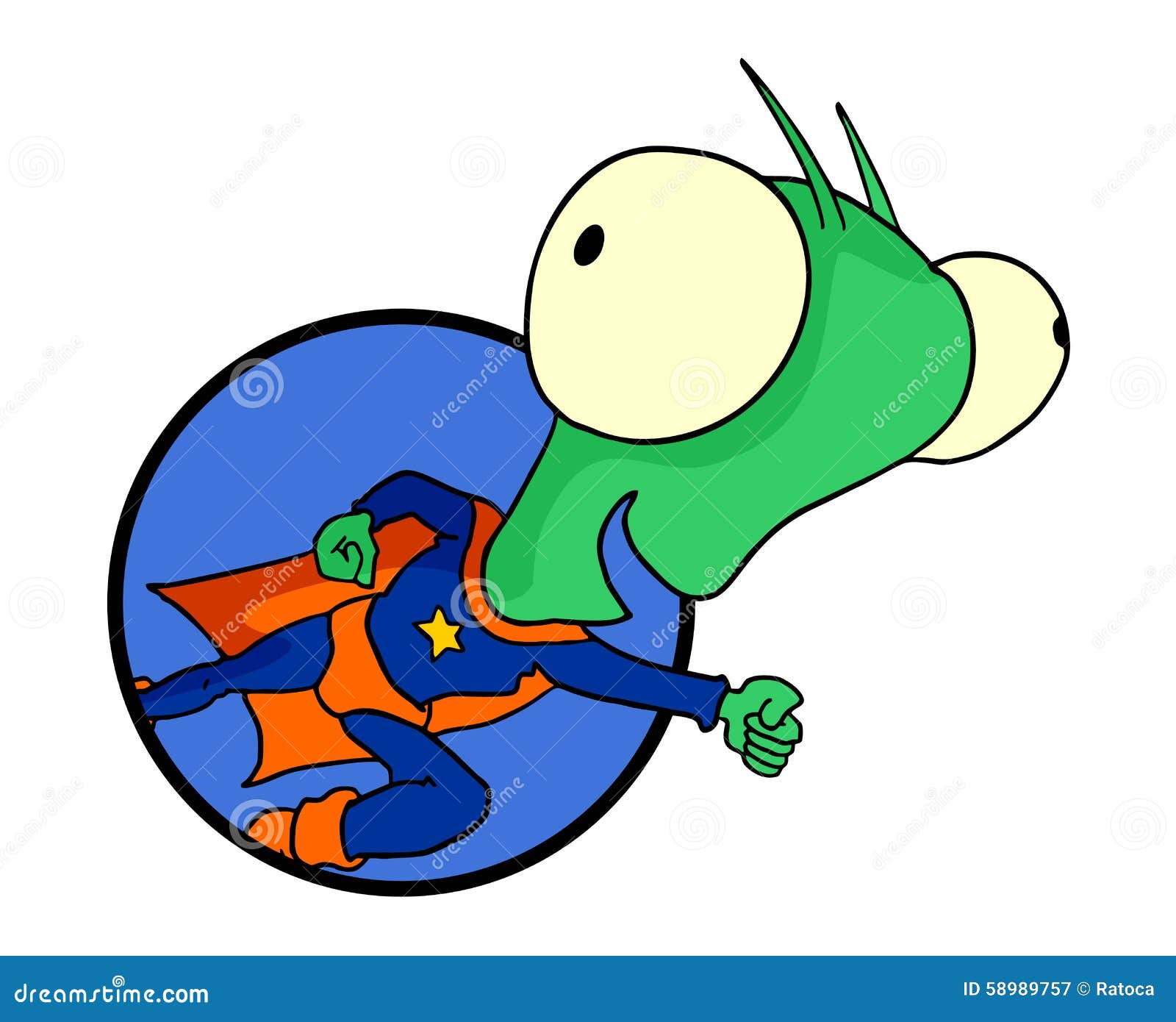 Funny hero stock vector. Illustration of hero, design - 58989757