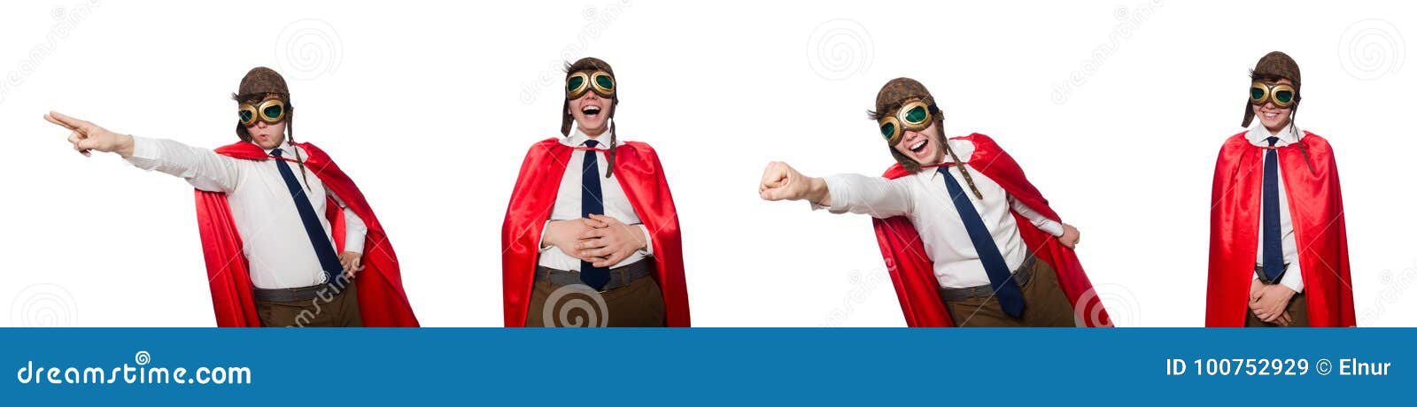 The Funny Hero Isolated on the White Stock Image - Image of poses ...