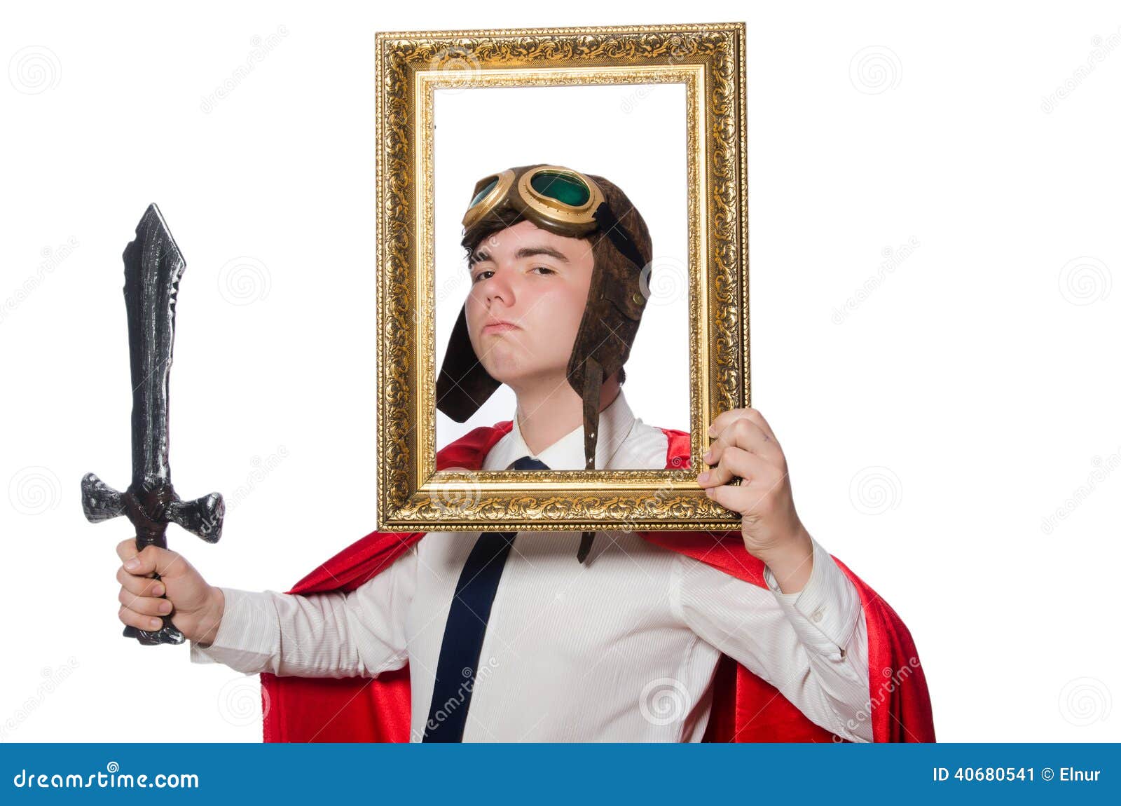 Funny hero stock image. Image of funny, isolated, dagger - 40680541