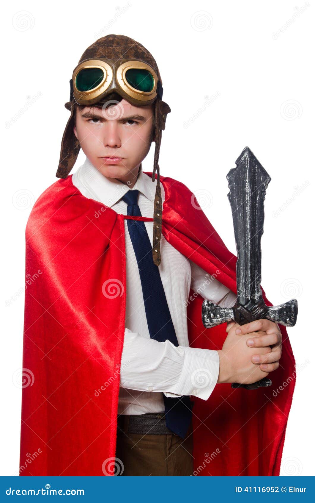 Funny hero stock photo. Image of laughing, humorous, aviator - 41116952