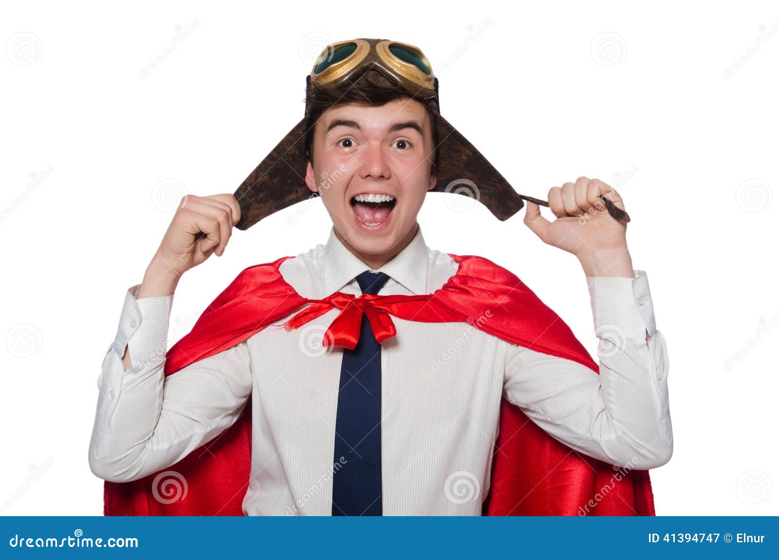 Funny hero isolated stock image. Image of leather, military - 41394747