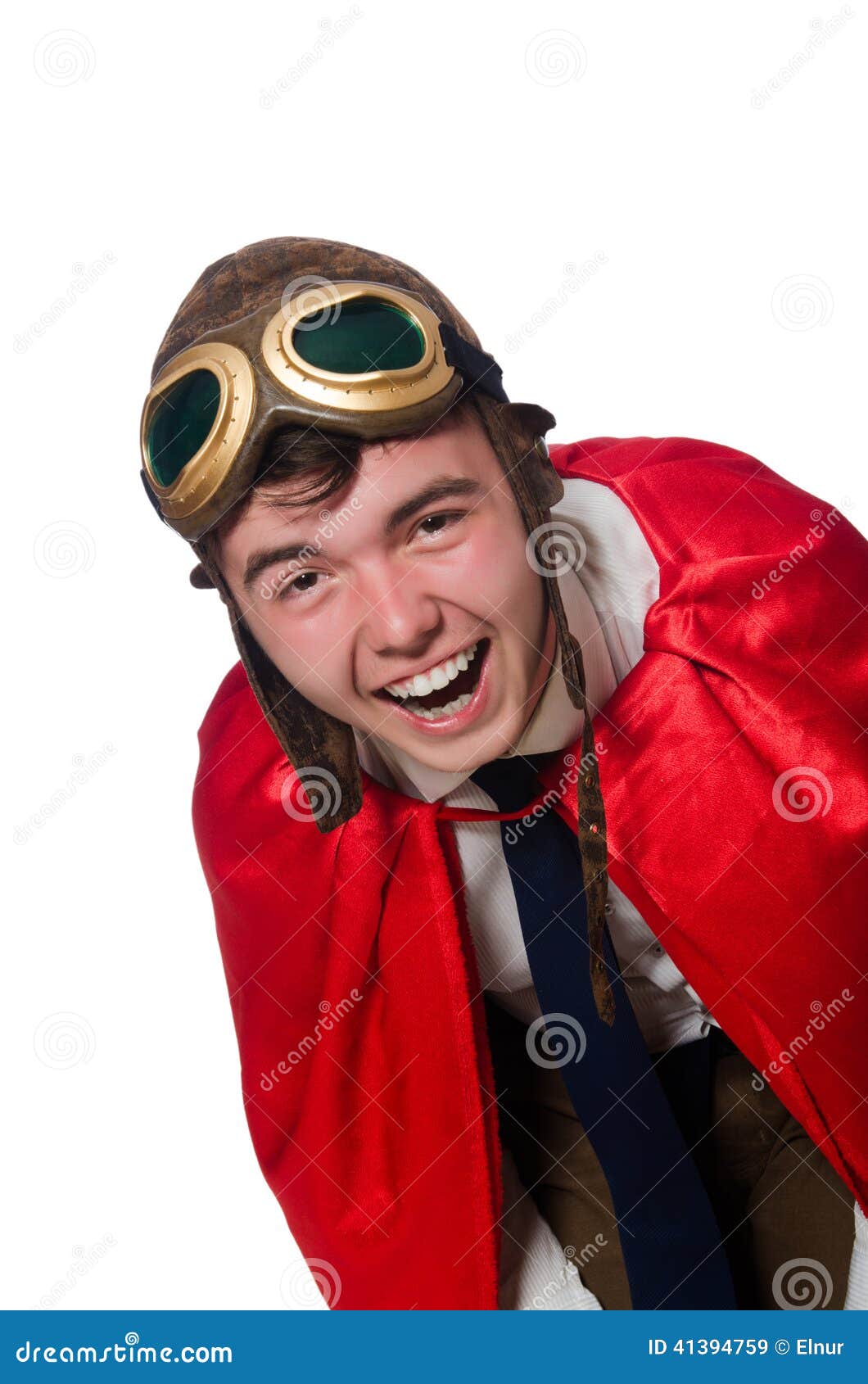 Funny hero isolated stock image. Image of goggles, courage - 41394759