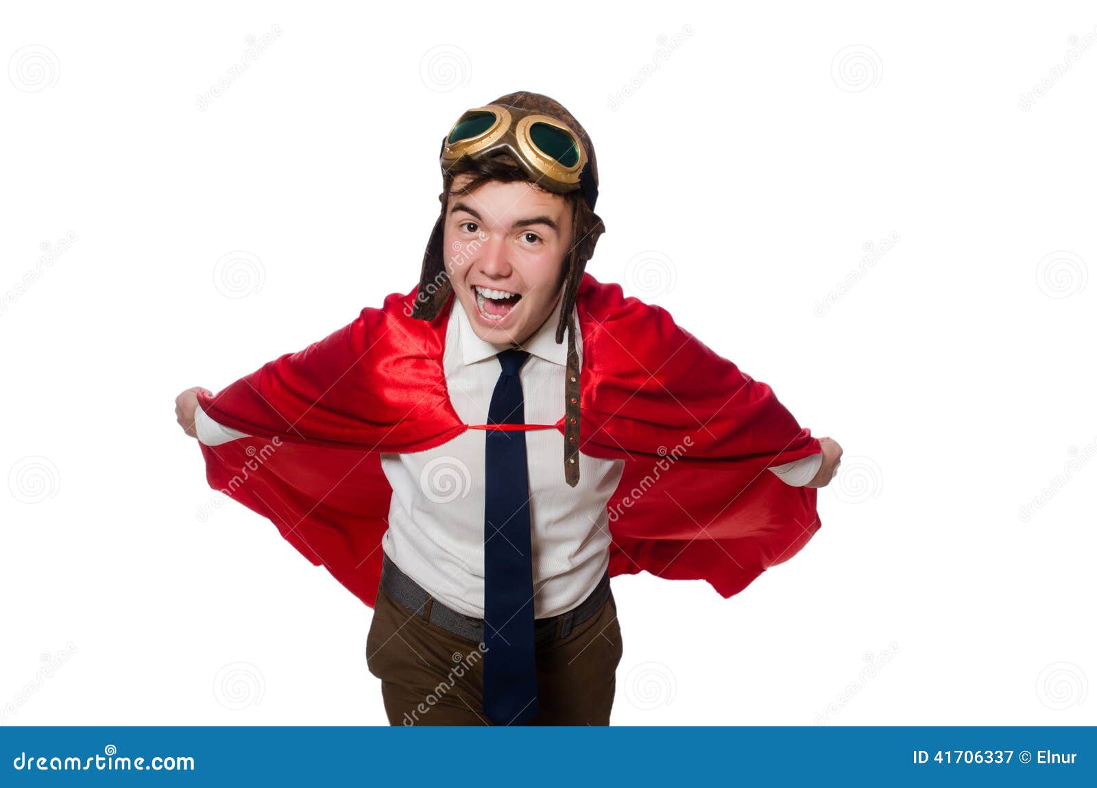 Funny hero isolated stock image. Image of jacket, strong - 41706337
