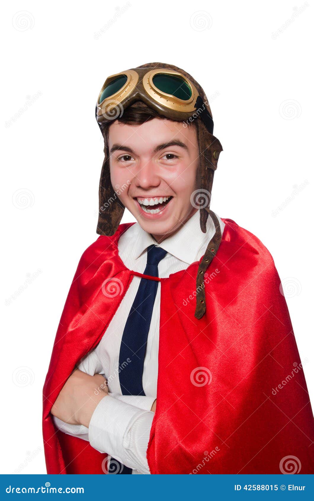 Funny hero stock image. Image of male, comic, leather - 42588015