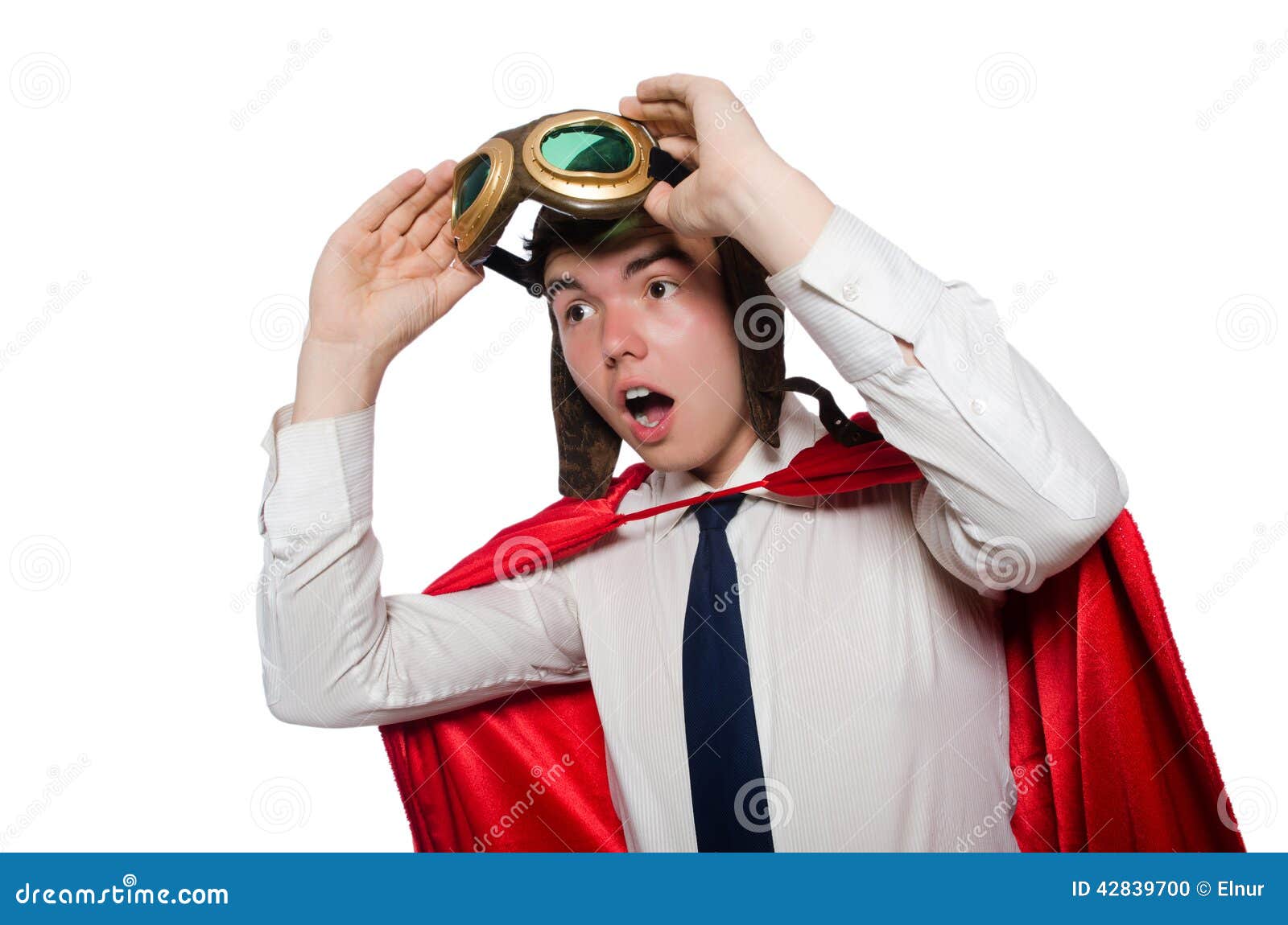 Funny hero stock photo. Image of masculine, male, jacket - 42839700